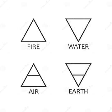 Four Elements Symbol Icon. Vector Illustration, Flat Design Stock ...
