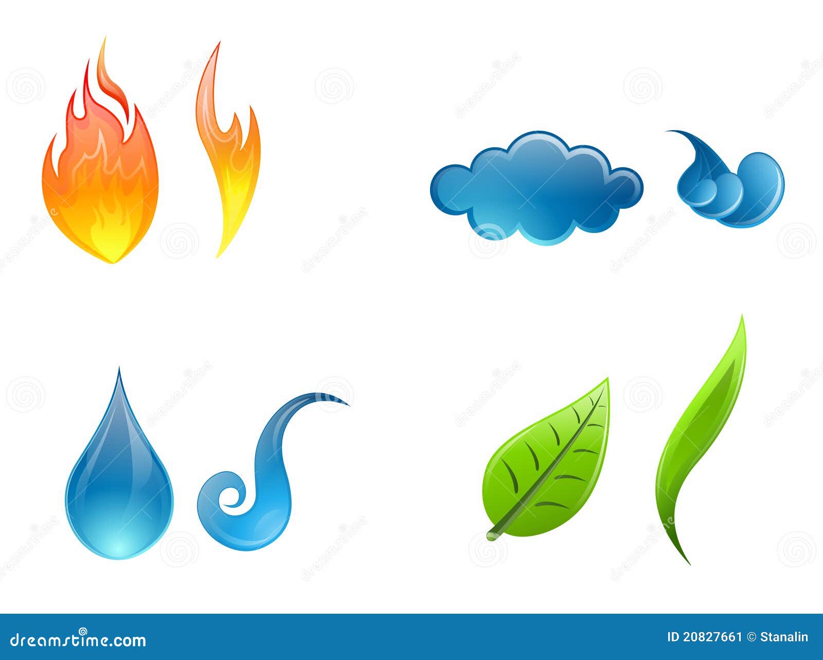 Four elements - vector stock vector. Illustration of cloudscape - 20827661