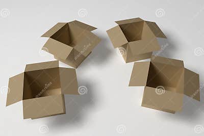 Four Empty Boxes stock image. Image of card, path, send - 1579481