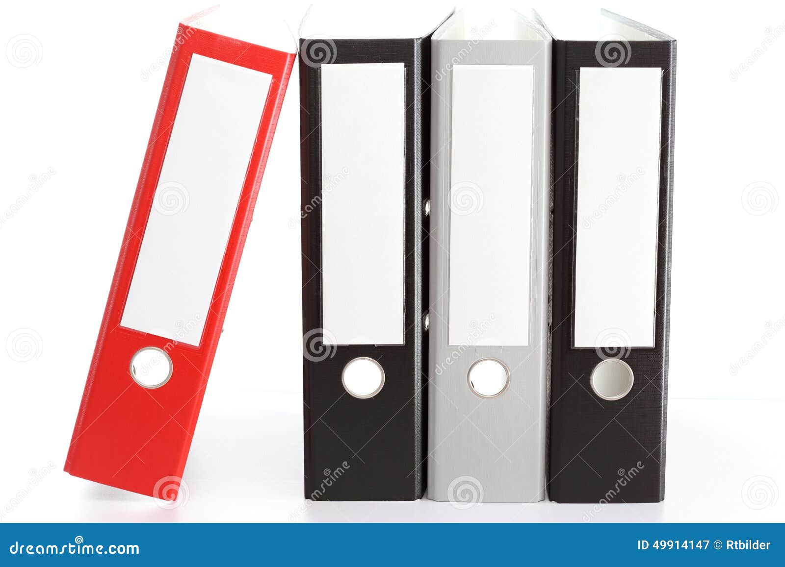 Four empty file folders stock image. Image of paperwork - 49914147
