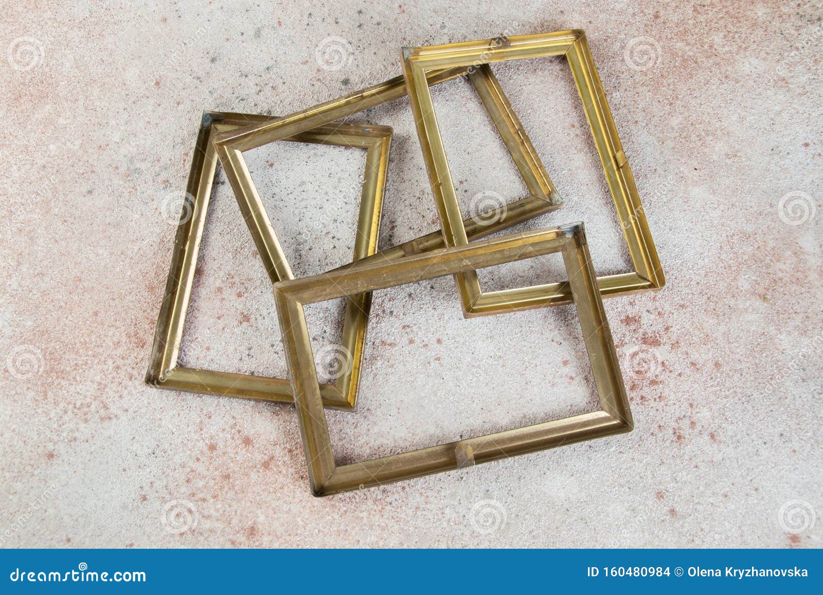 Four empty picture frames stock photo. Image of pattern - 160480984