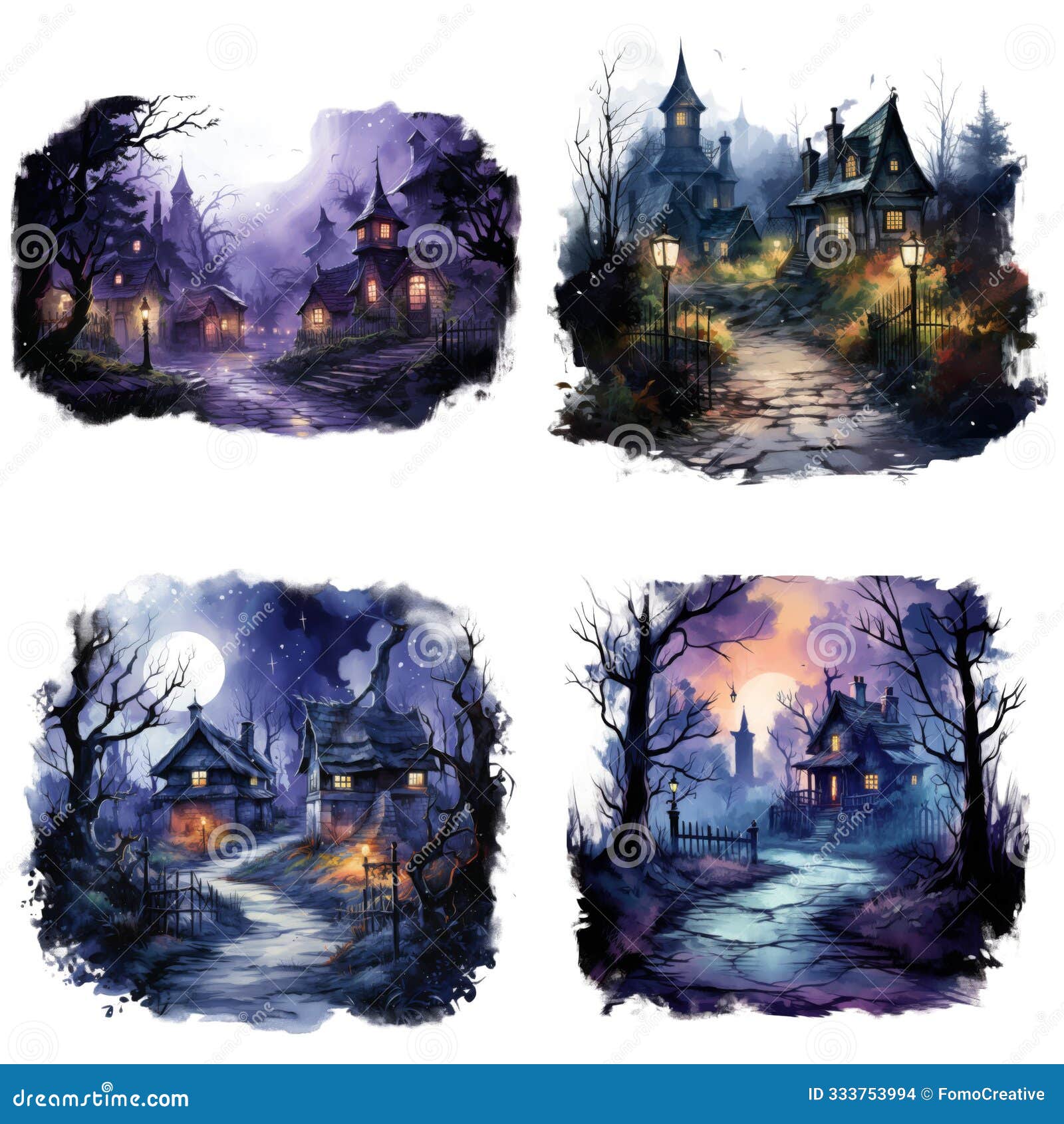 Enchanting Nighttime Garden Scene Immature Strawberry With Dew Drops ...