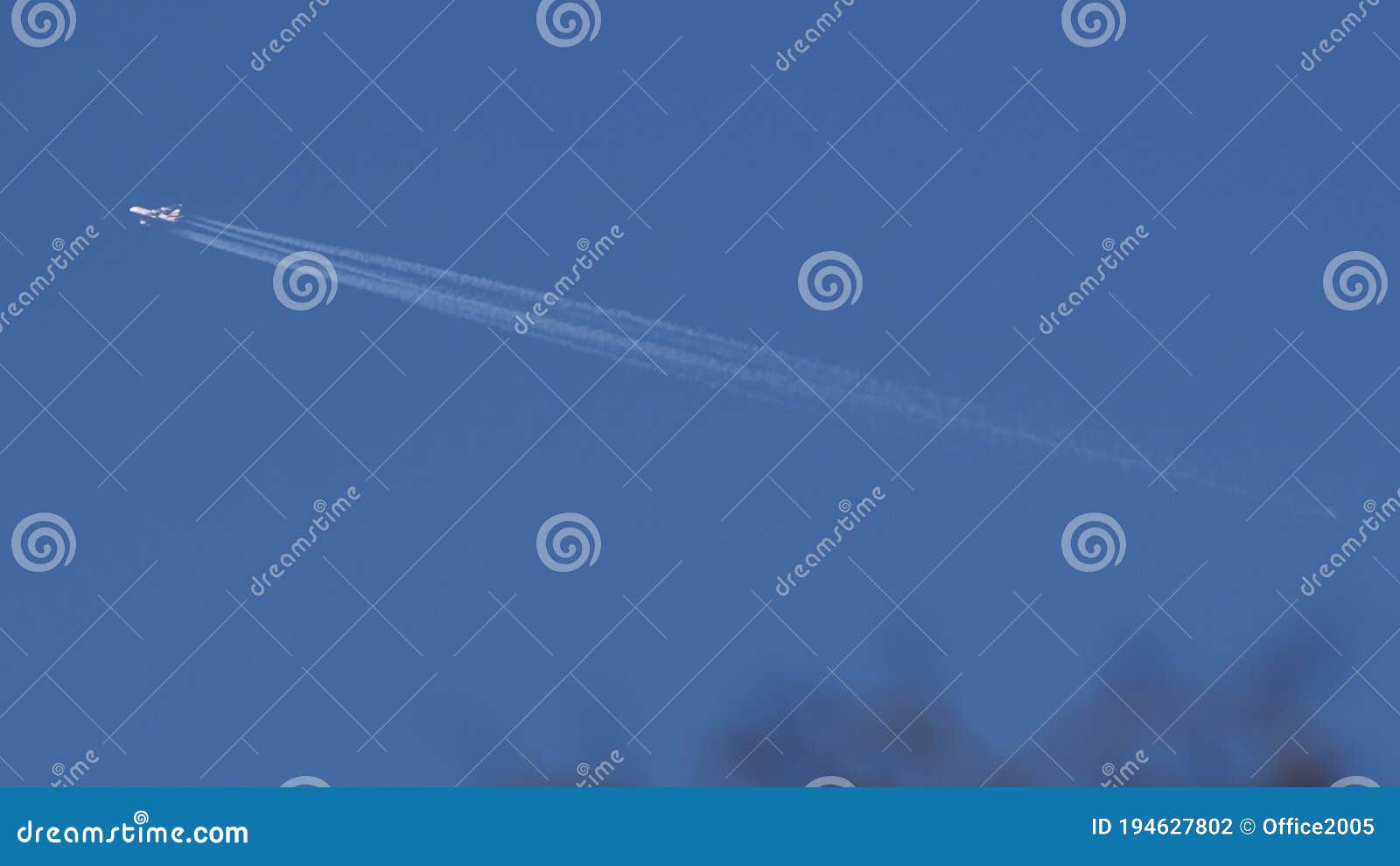 Cargo Aircraft in the Sky with Contrail Stock Footage - Video of blue ...