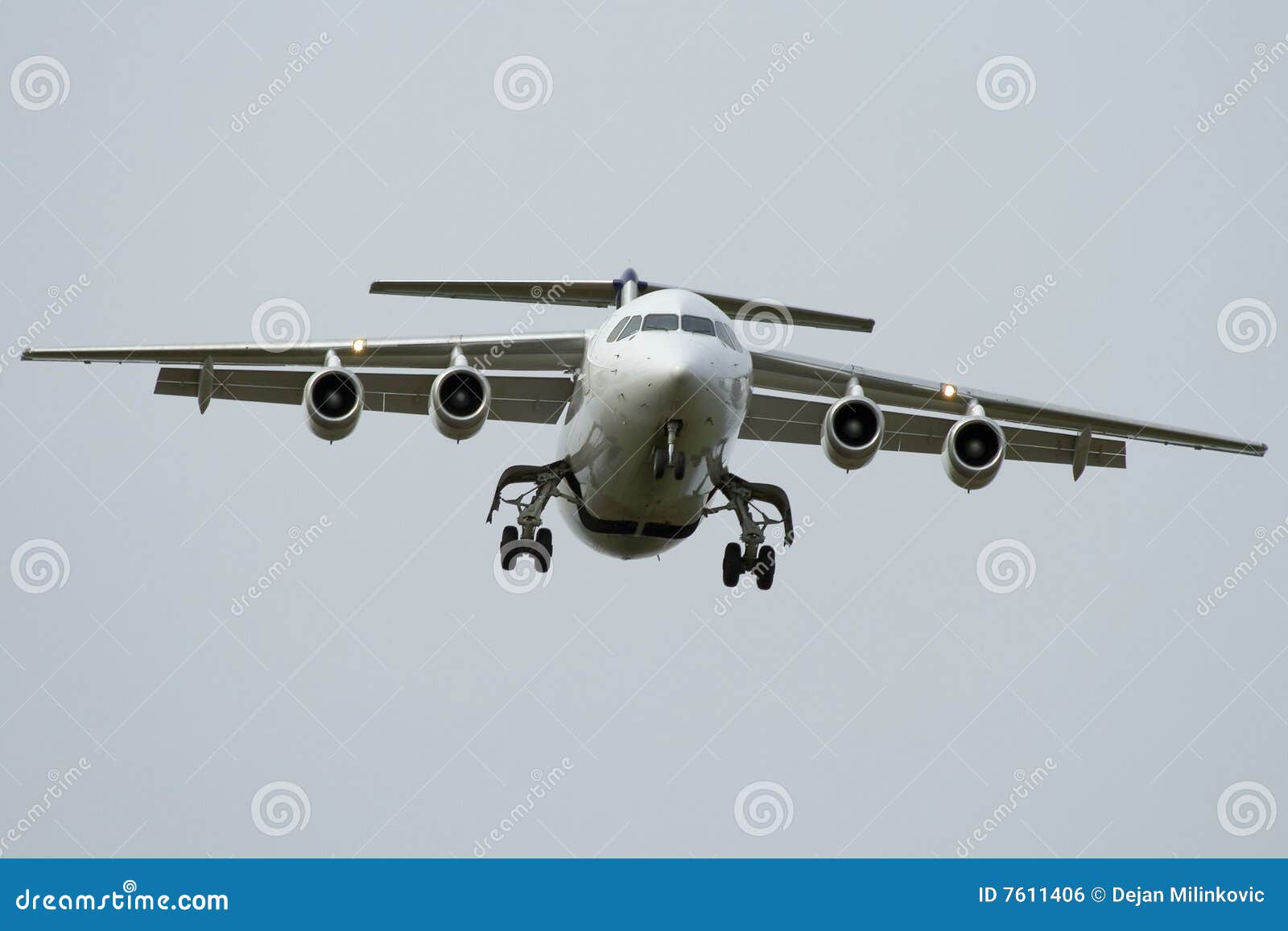 Four-engined airplane stock photo. Image of technology - 7611406