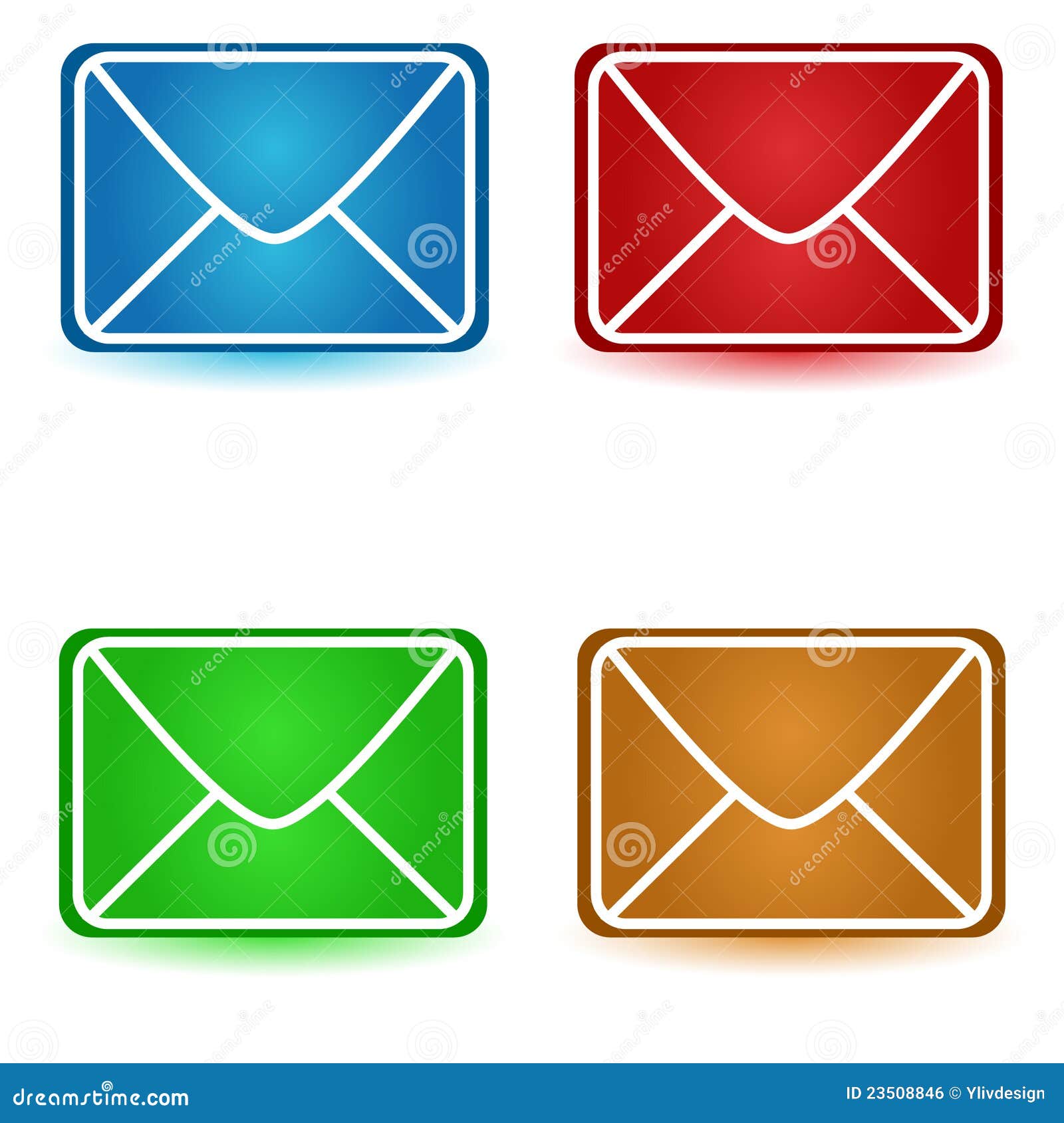 Four envelopes stock vector. Illustration of mapping - 23508846