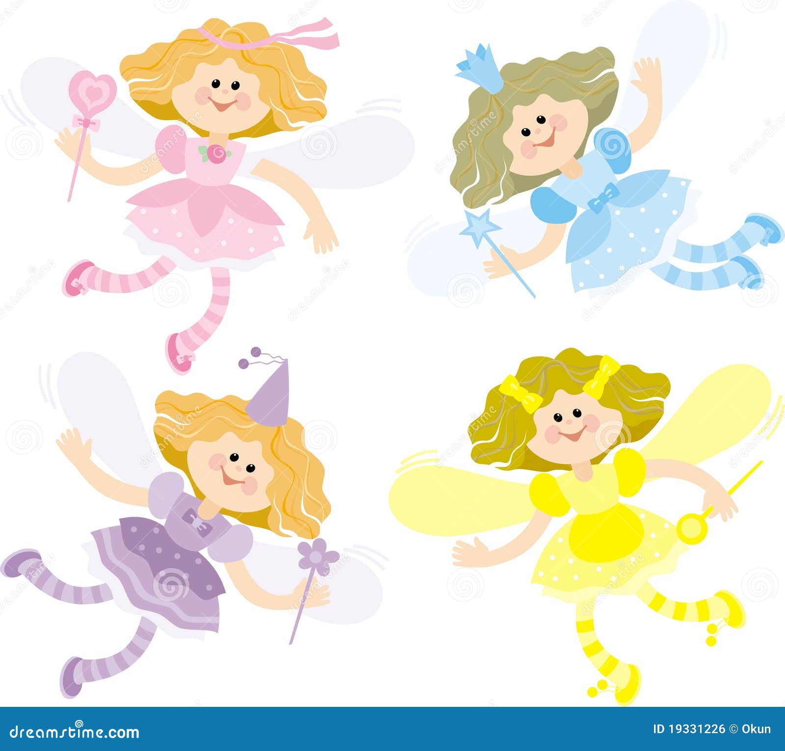Four fairies stock vector. Illustration of love, cartoon - 19331226