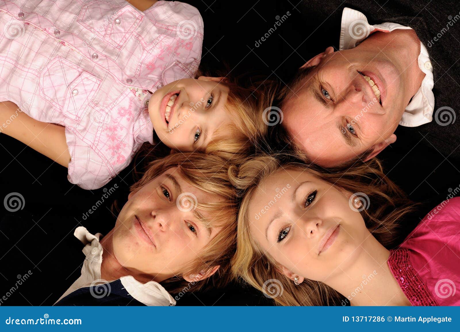 Four family members stock photo. Image of heads, smiles - 13717286
