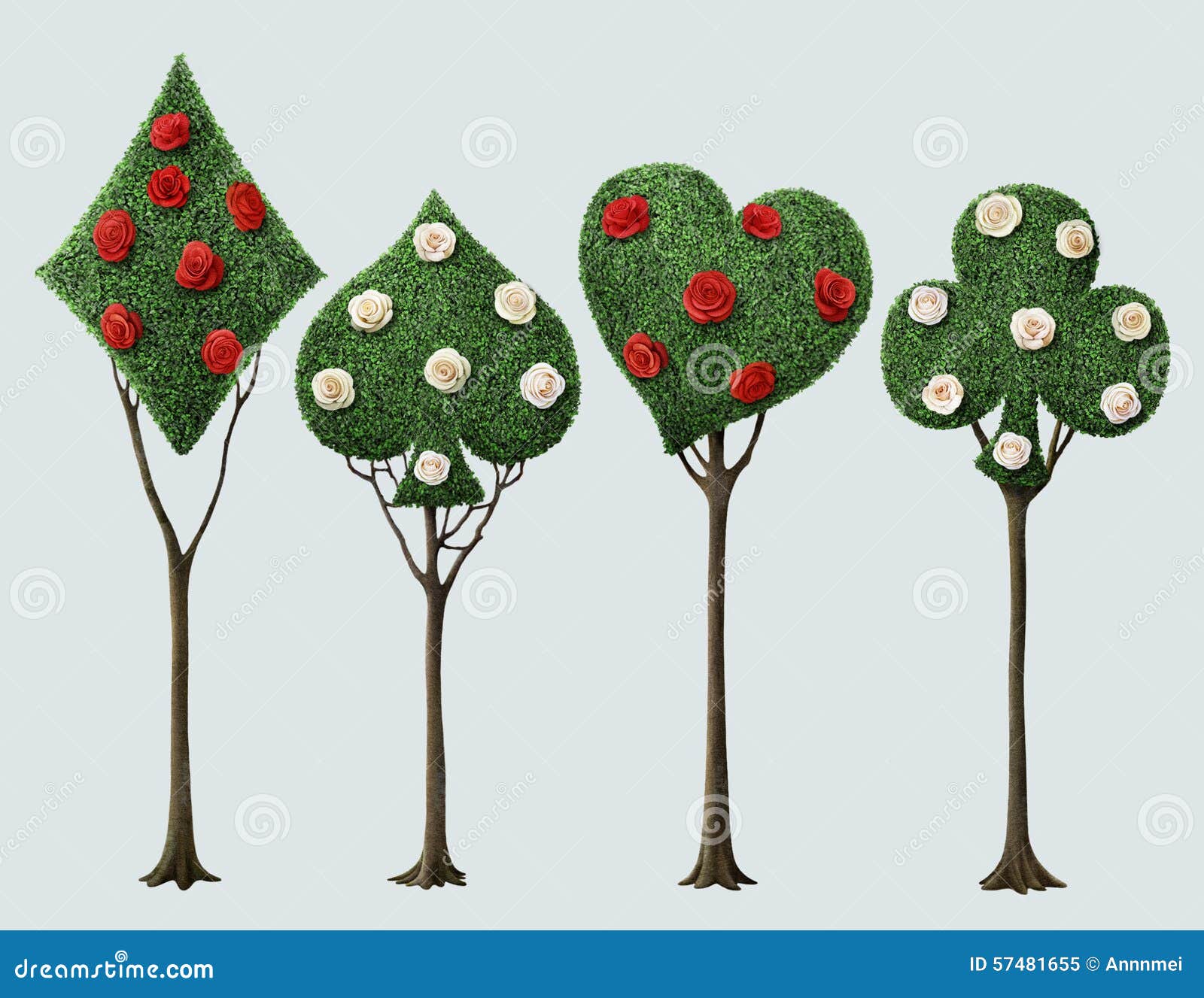 Four fancy tree stock illustration. Illustration of four - 57481655
