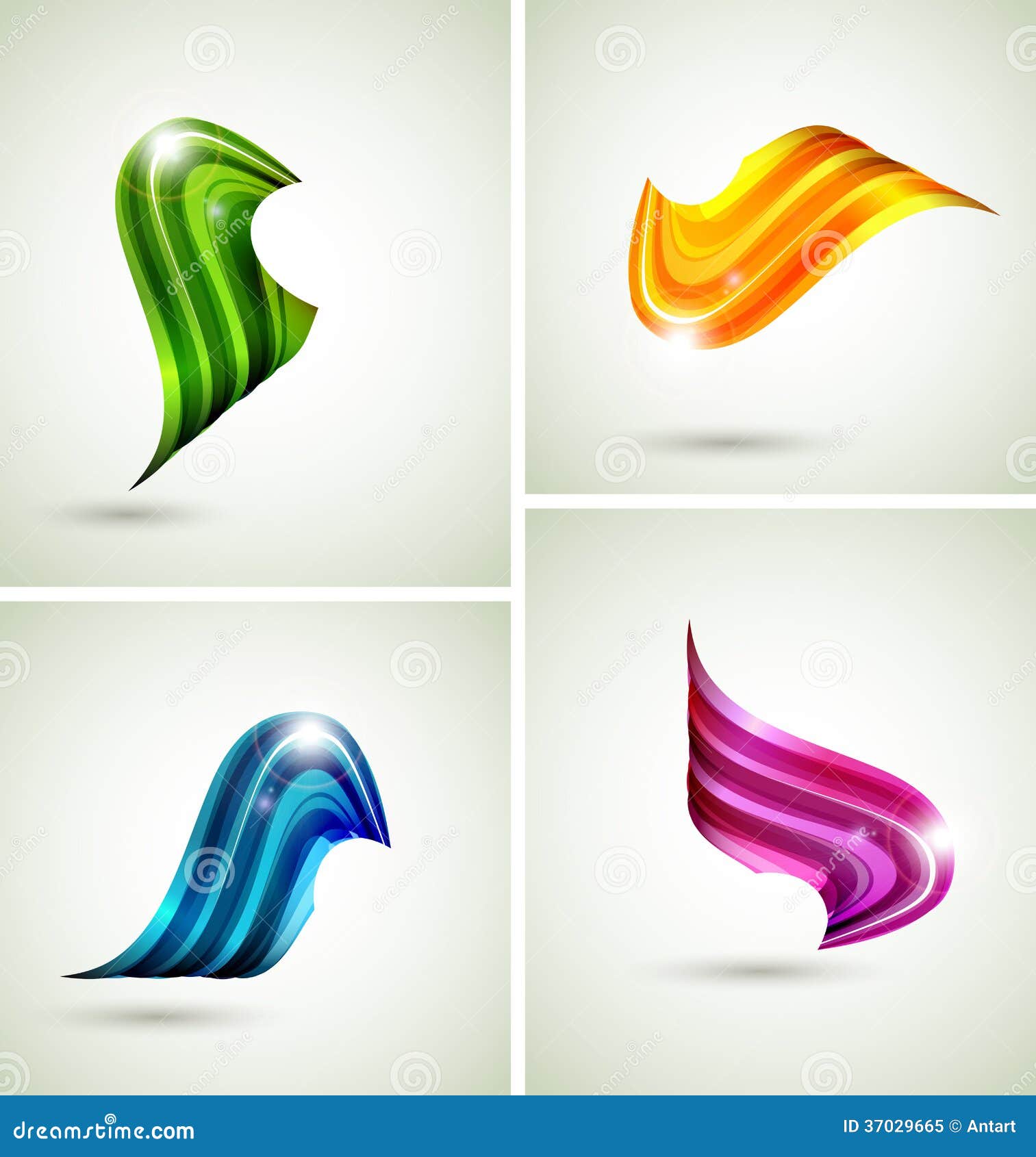 Four figure stock vector. Illustration of magenta, concept - 37029665