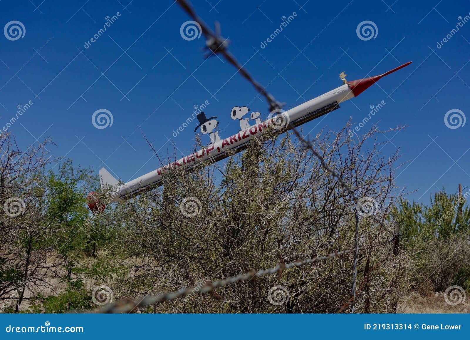 Wikieup Snoopy Rocket stock photo. Image of wind, transport - 219313314