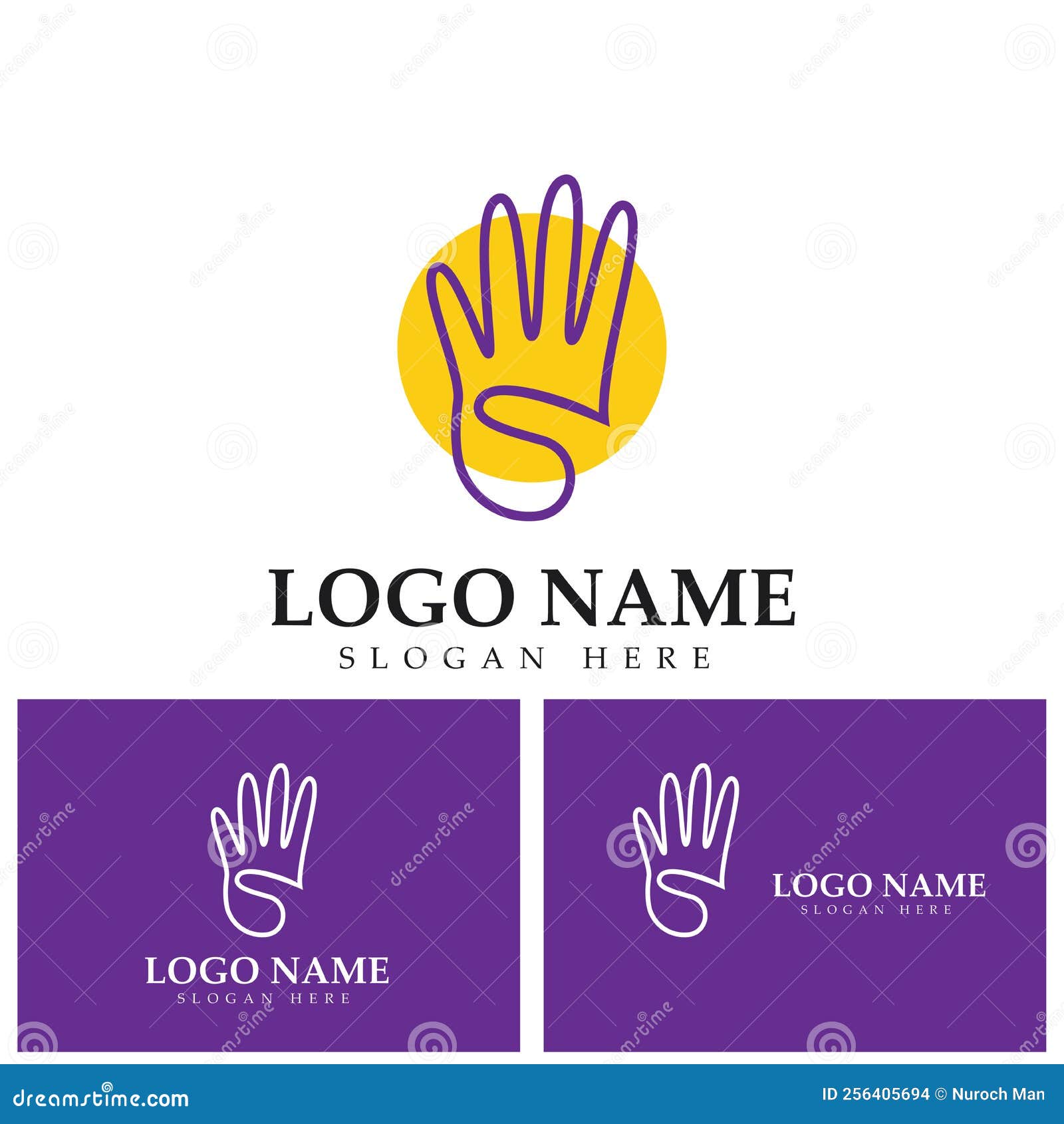 Four Finger Hand Gesture Logo Vector Icon. Stock Vector - Illustration ...