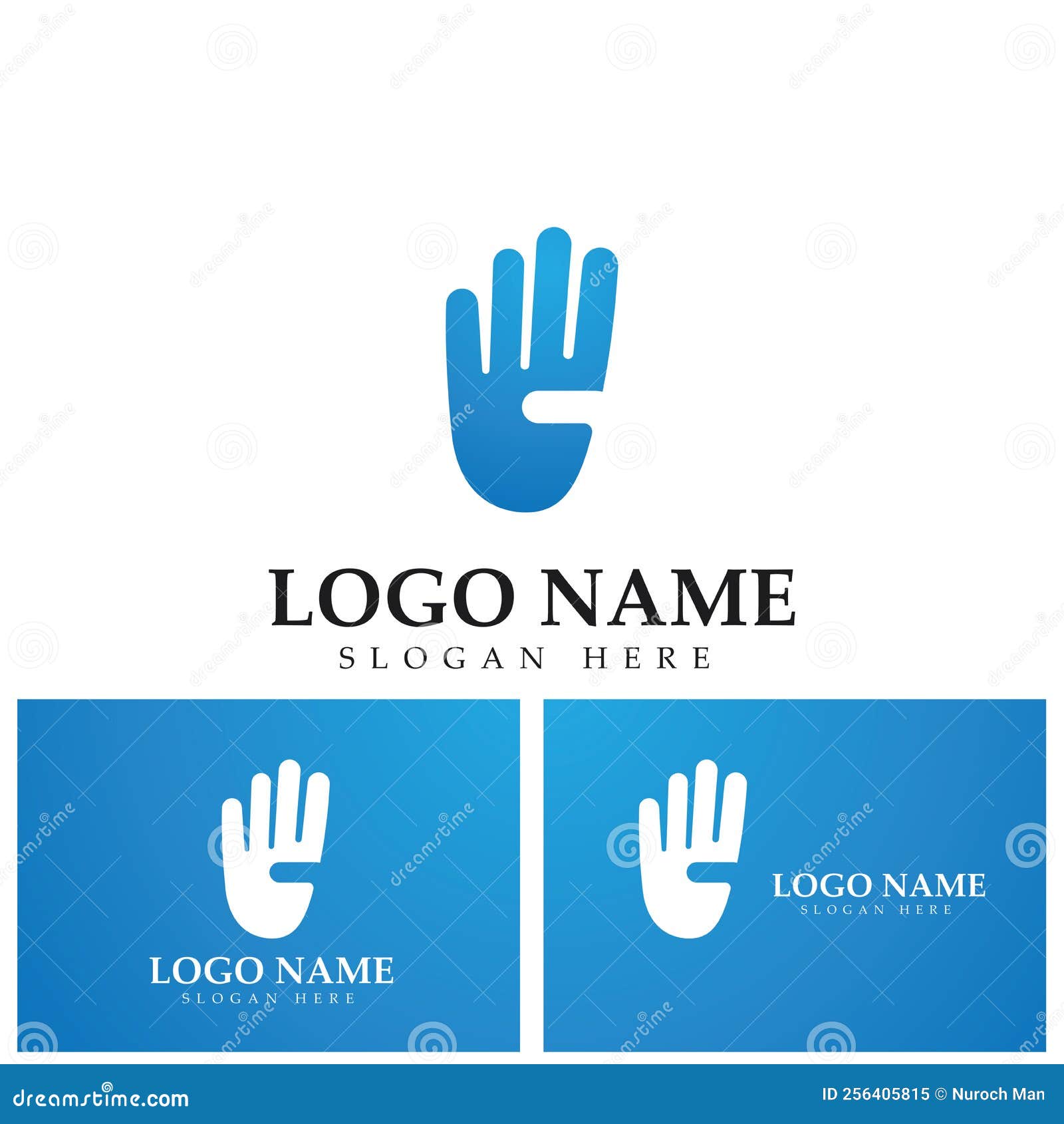 Four Finger Hand Gesture Logo Vector Icon. Stock Vector - Illustration ...