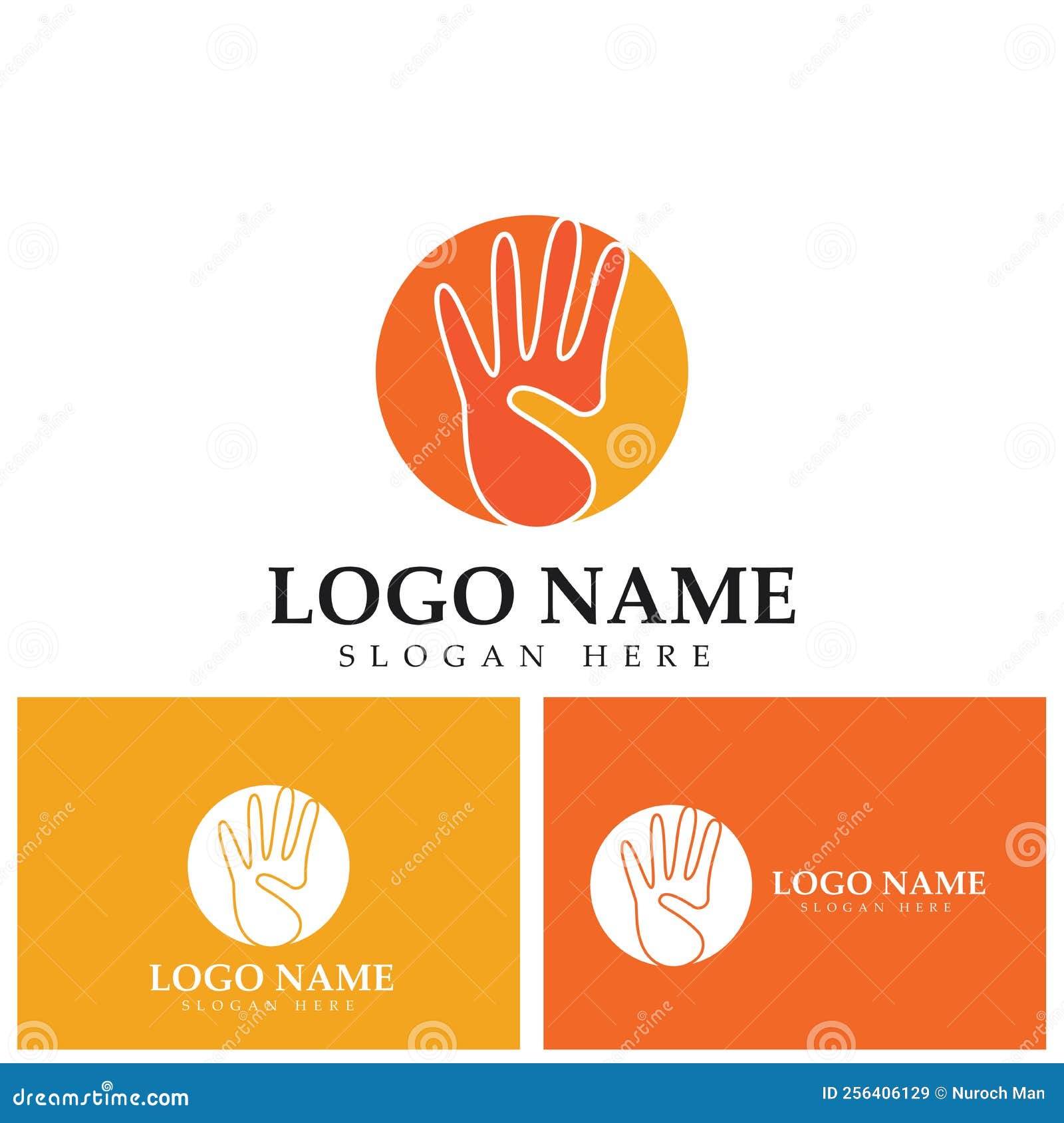Four Finger Hand Gesture Logo Vector Icon. Stock Vector - Illustration ...
