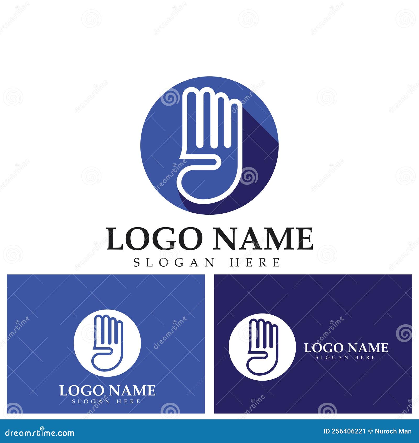 Four Finger Hand Gesture Logo Vector Icon. Stock Vector - Illustration ...