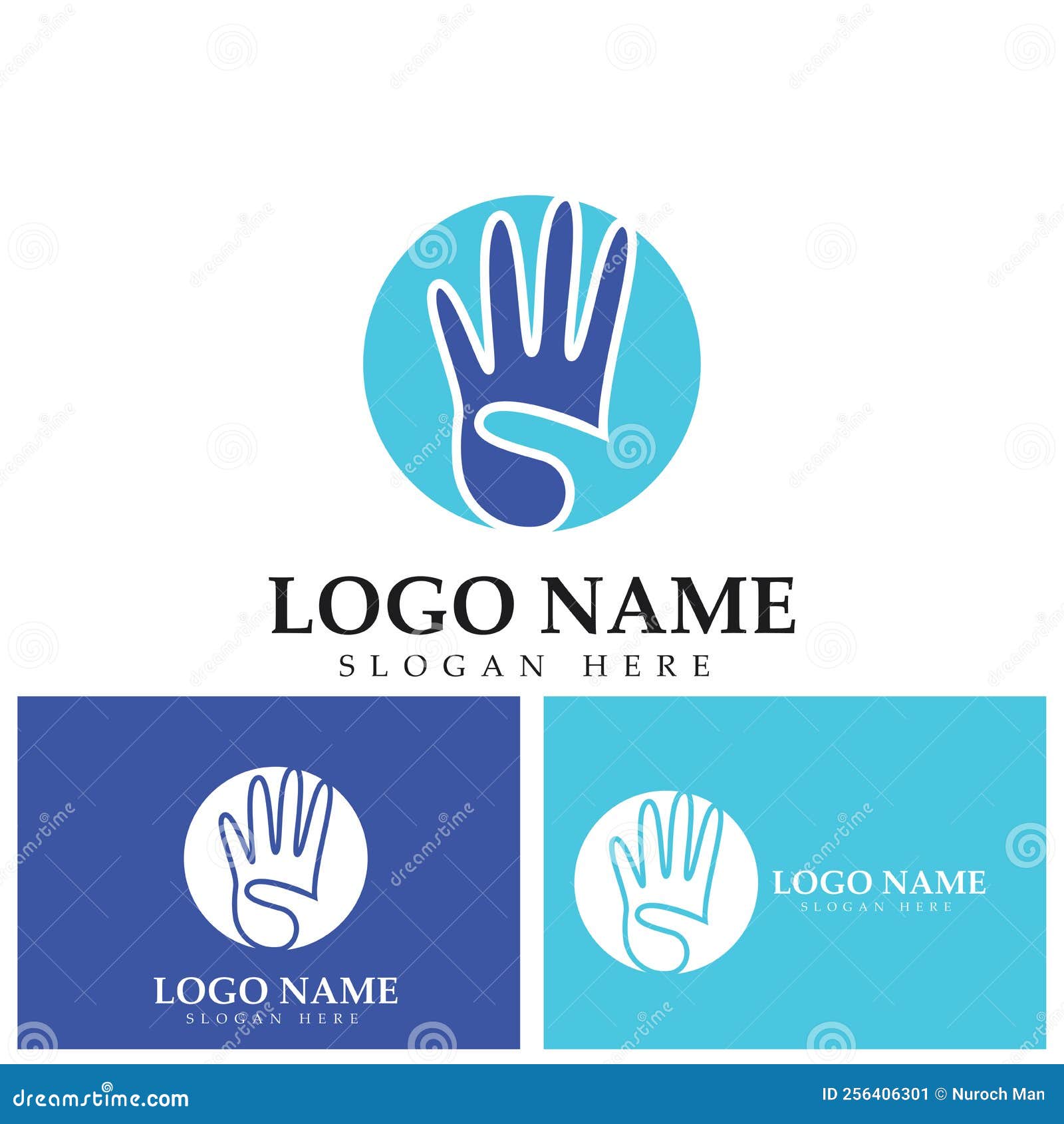 Four Finger Hand Gesture Logo Vector Icon. Stock Vector - Illustration ...