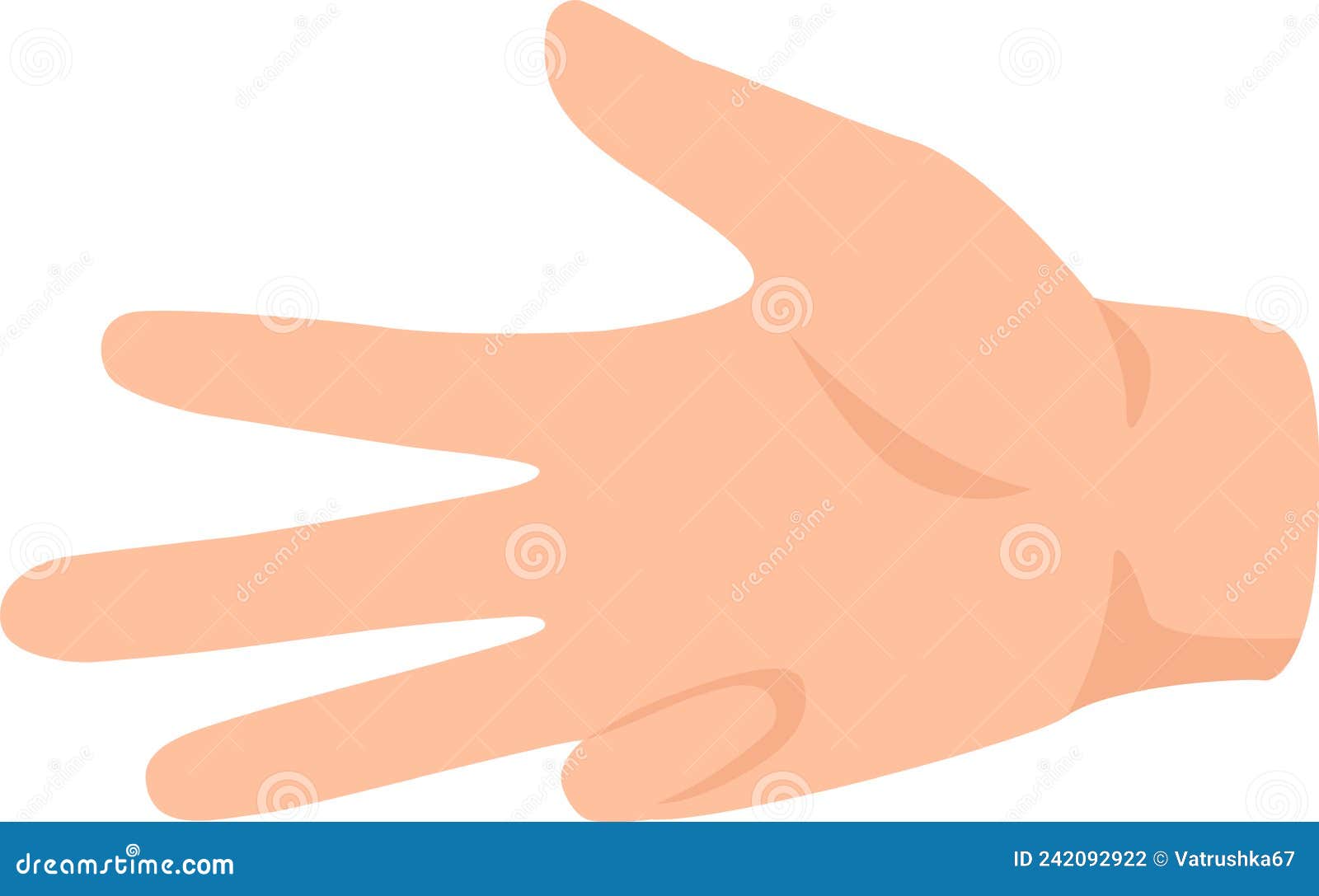 Four Finger on Human Hand, Counted Gesture Stock Vector - Illustration ...