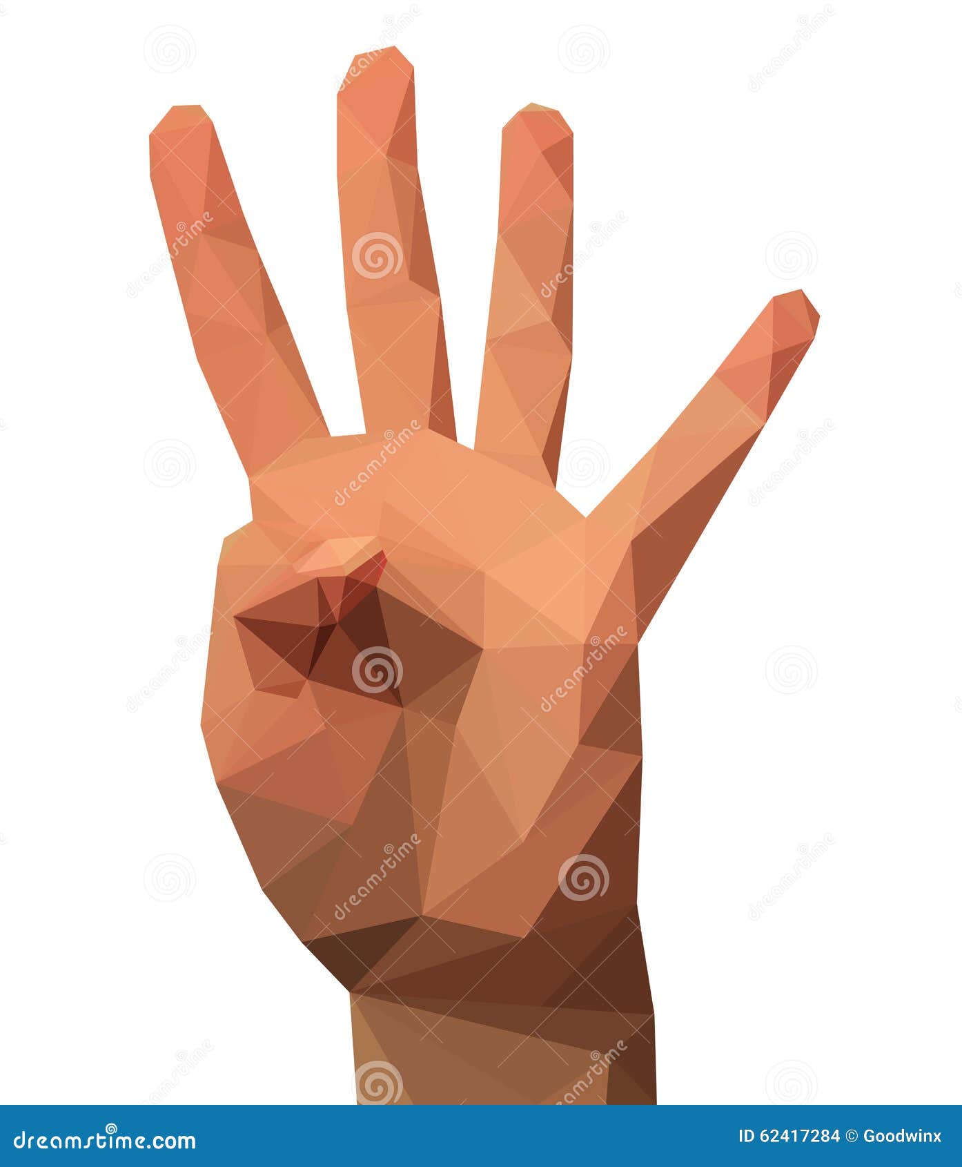Four Fingers Gesture Line Icon, Gestures Concept, Vulcan Salute Hand ...