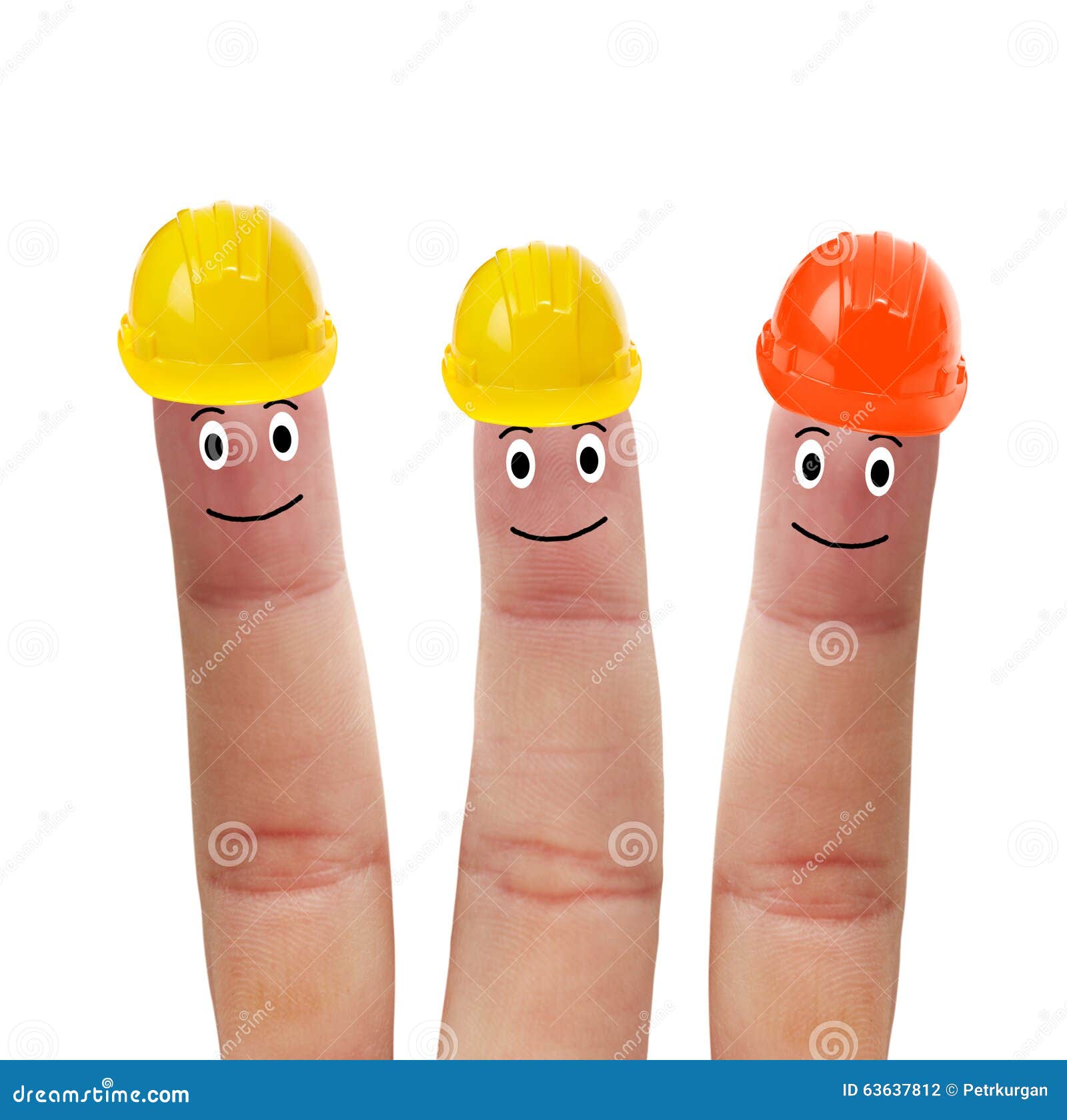 Four fingers in helmet stock photo. Image of insulation - 63637812