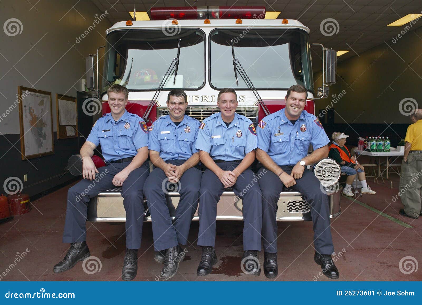 Four firemen editorial photo. Image of firefighters, united - 26273601