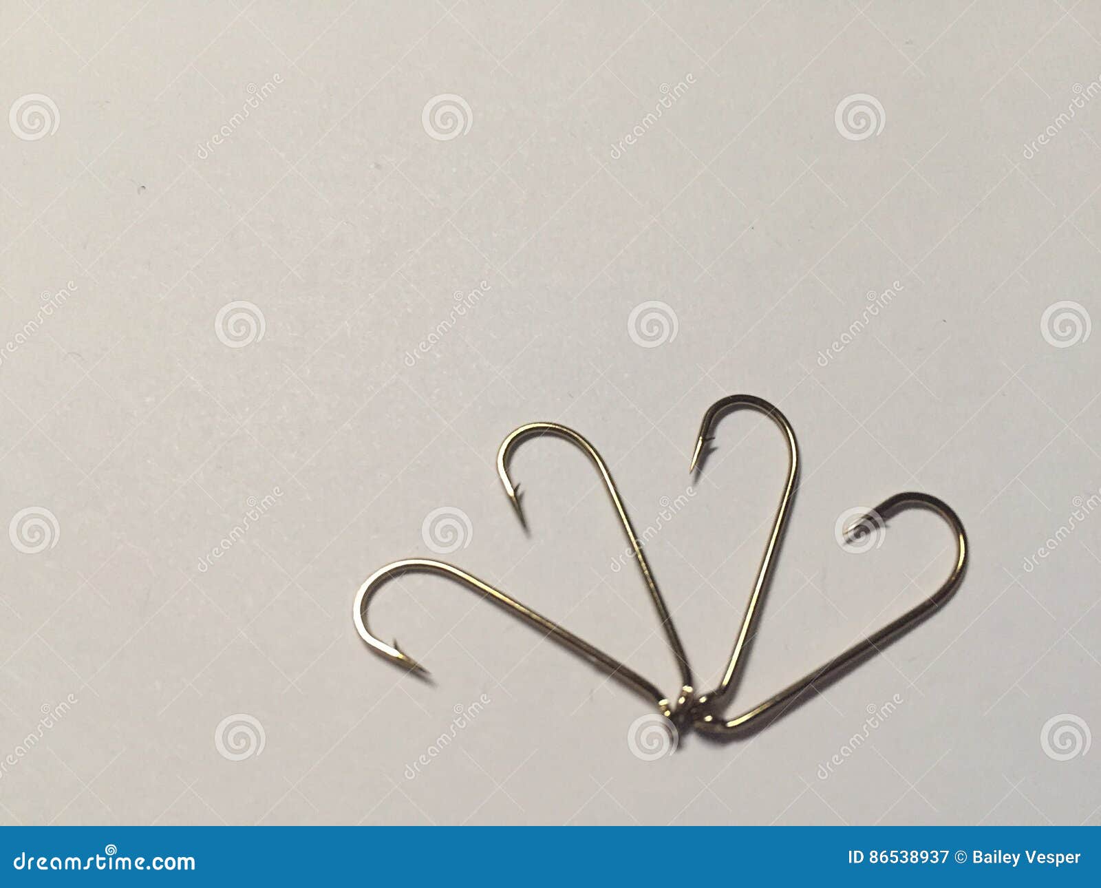 Four Fish Hooks stock image. Image of fish, four, plain - 86538937