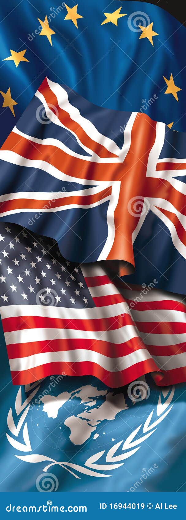 WW2 Flags Cartoon Vector | CartoonDealer.com #37158259