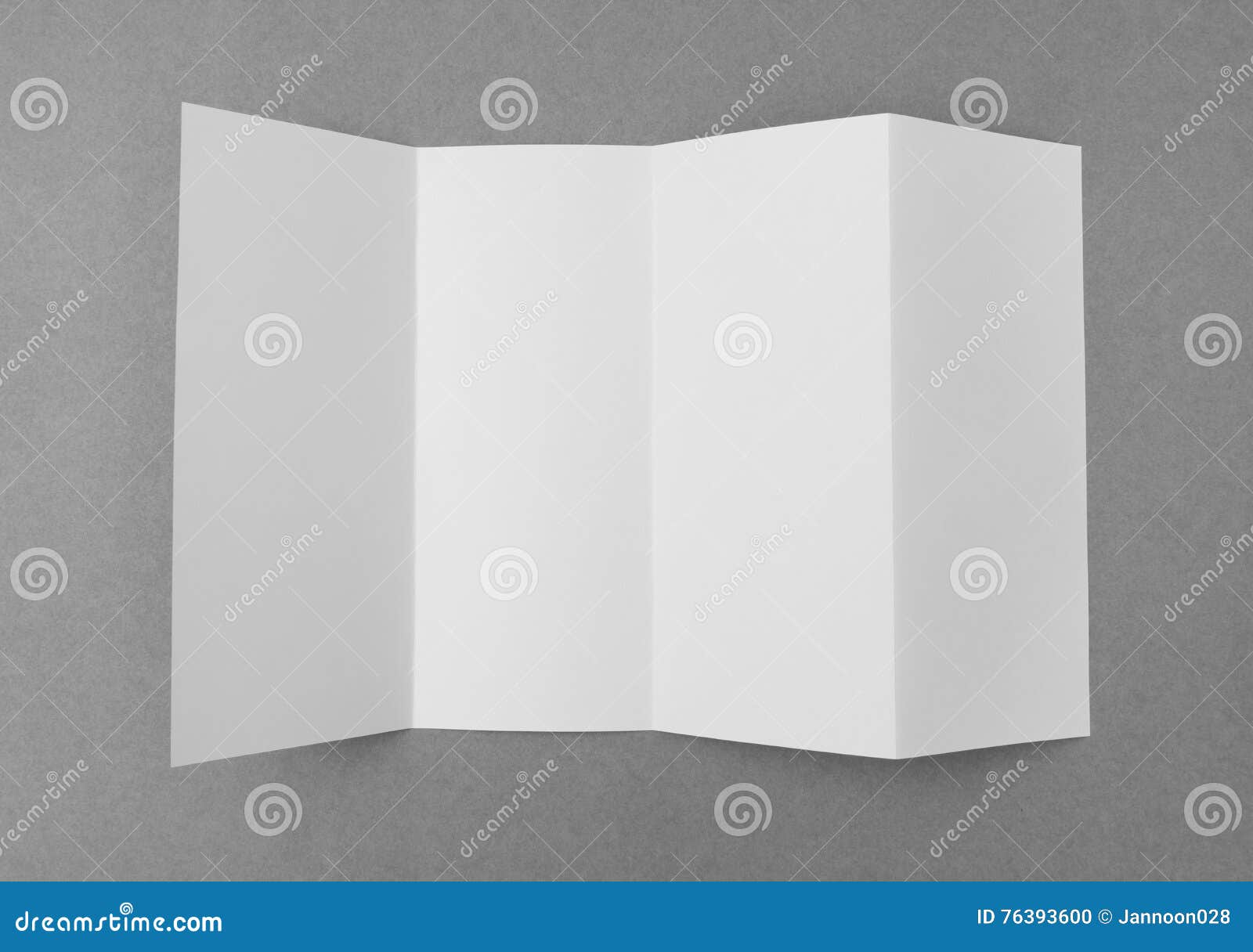 Four - Fold White Template Paper On Gray Background . Royalty-Free ...
