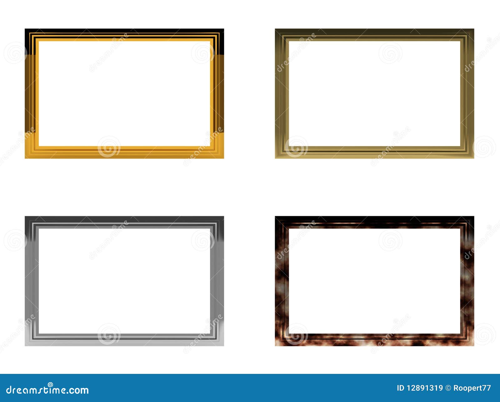 Four frames stock illustration. Illustration of antique - 12891319