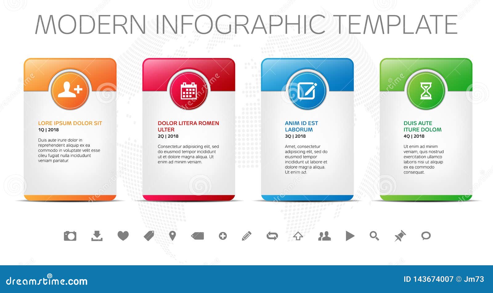 Four Frames - Modern Design Template for Infographics Stock Vector ...