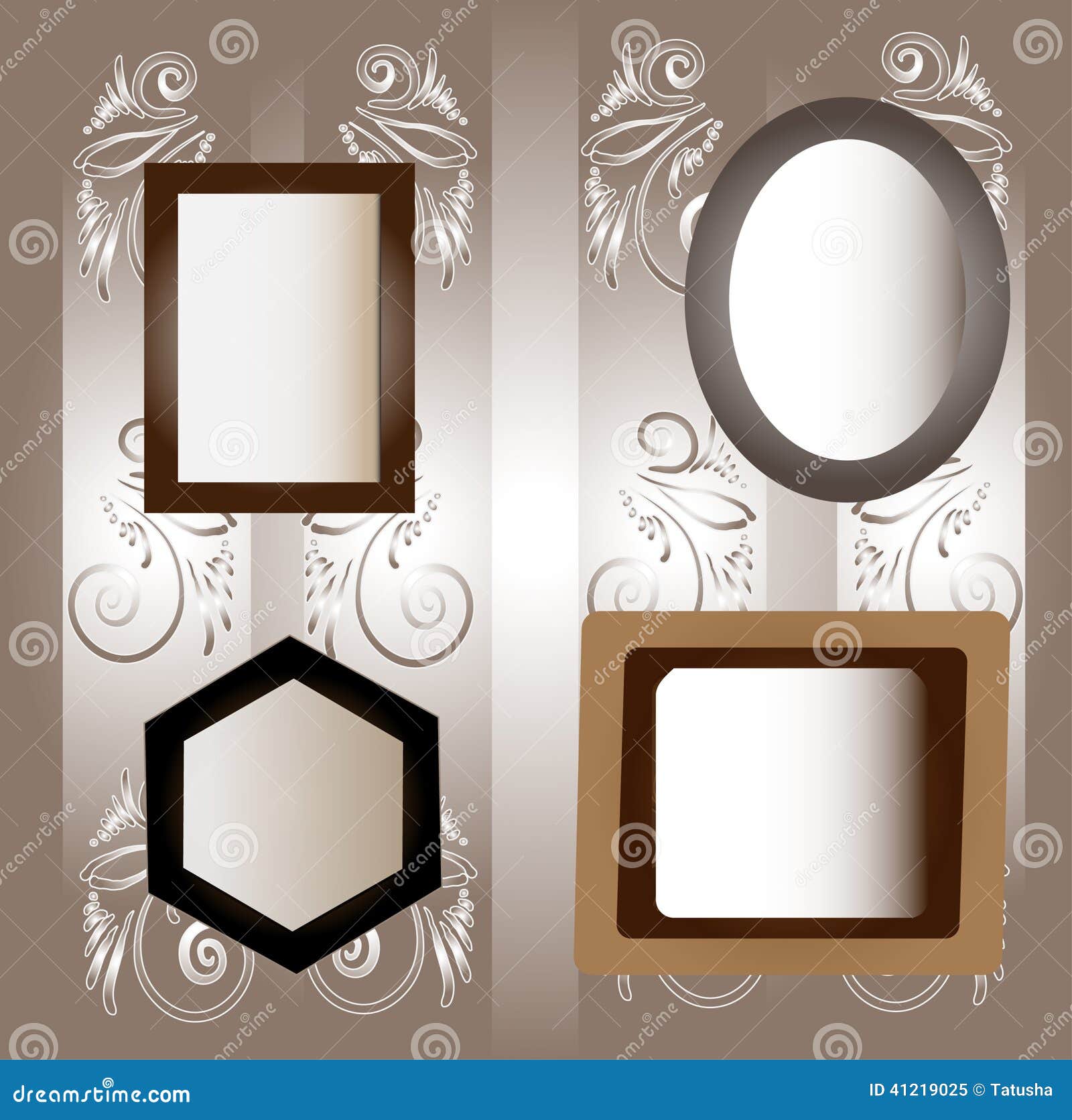 Four frames. stock vector. Illustration of color, luxury - 41219025