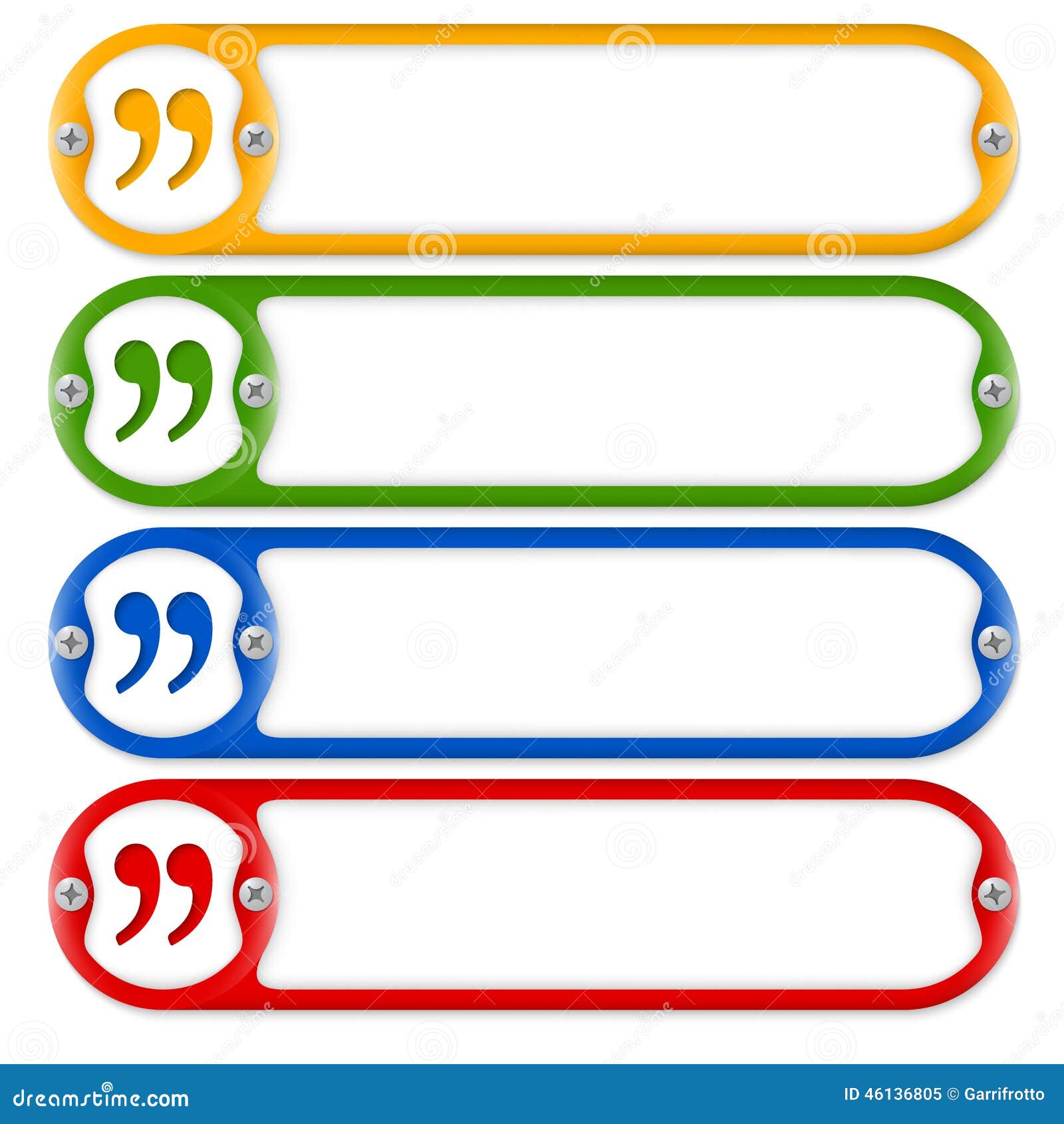 Four frames stock vector. Illustration of bolt, icon - 46136805