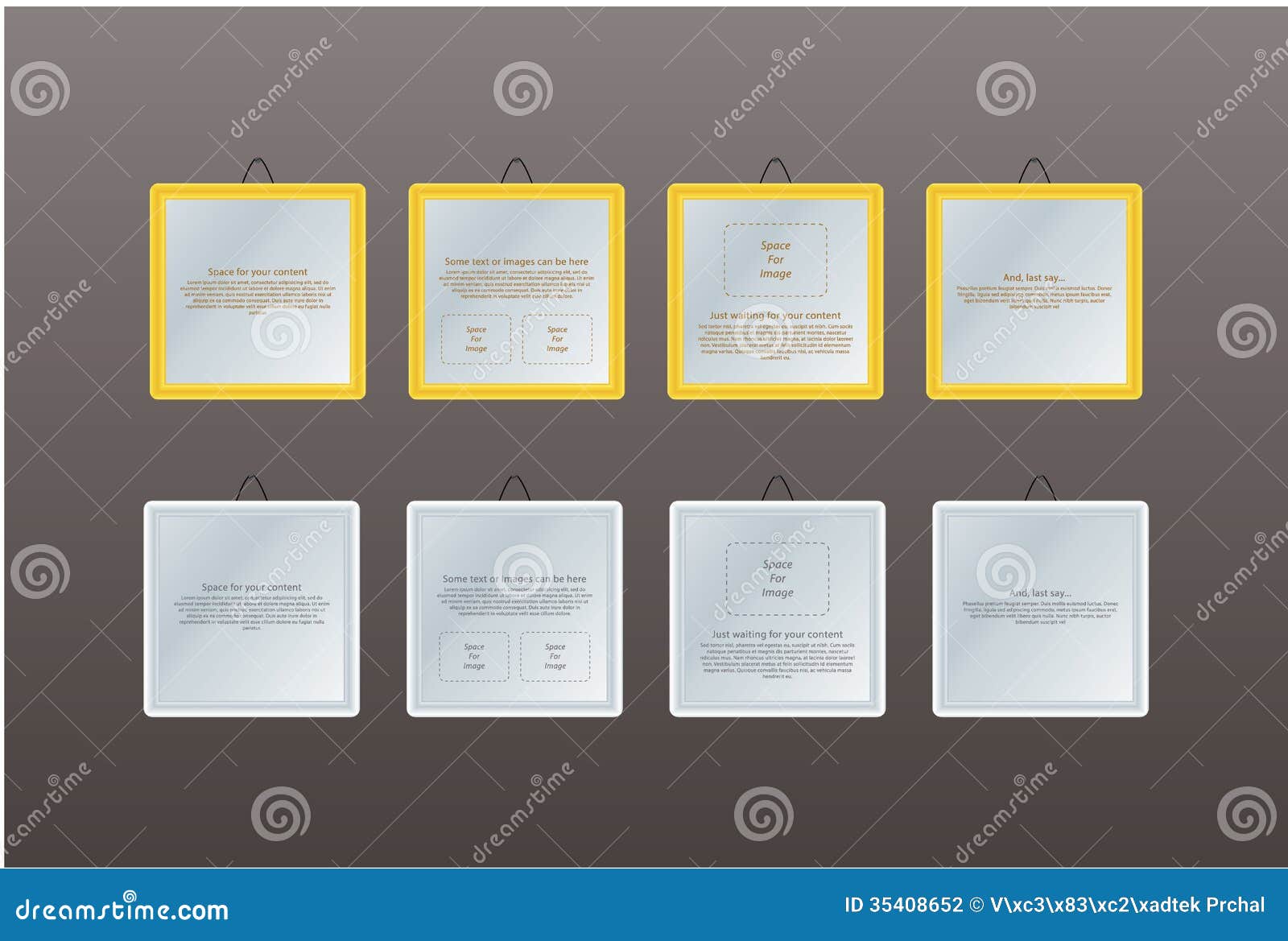 Four Frames with Space for Your Information. Stock Vector ...
