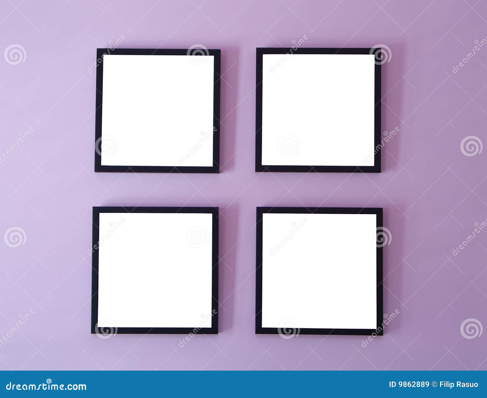 Four Frames On Wall Royalty-Free Stock Photography | CartoonDealer.com ...