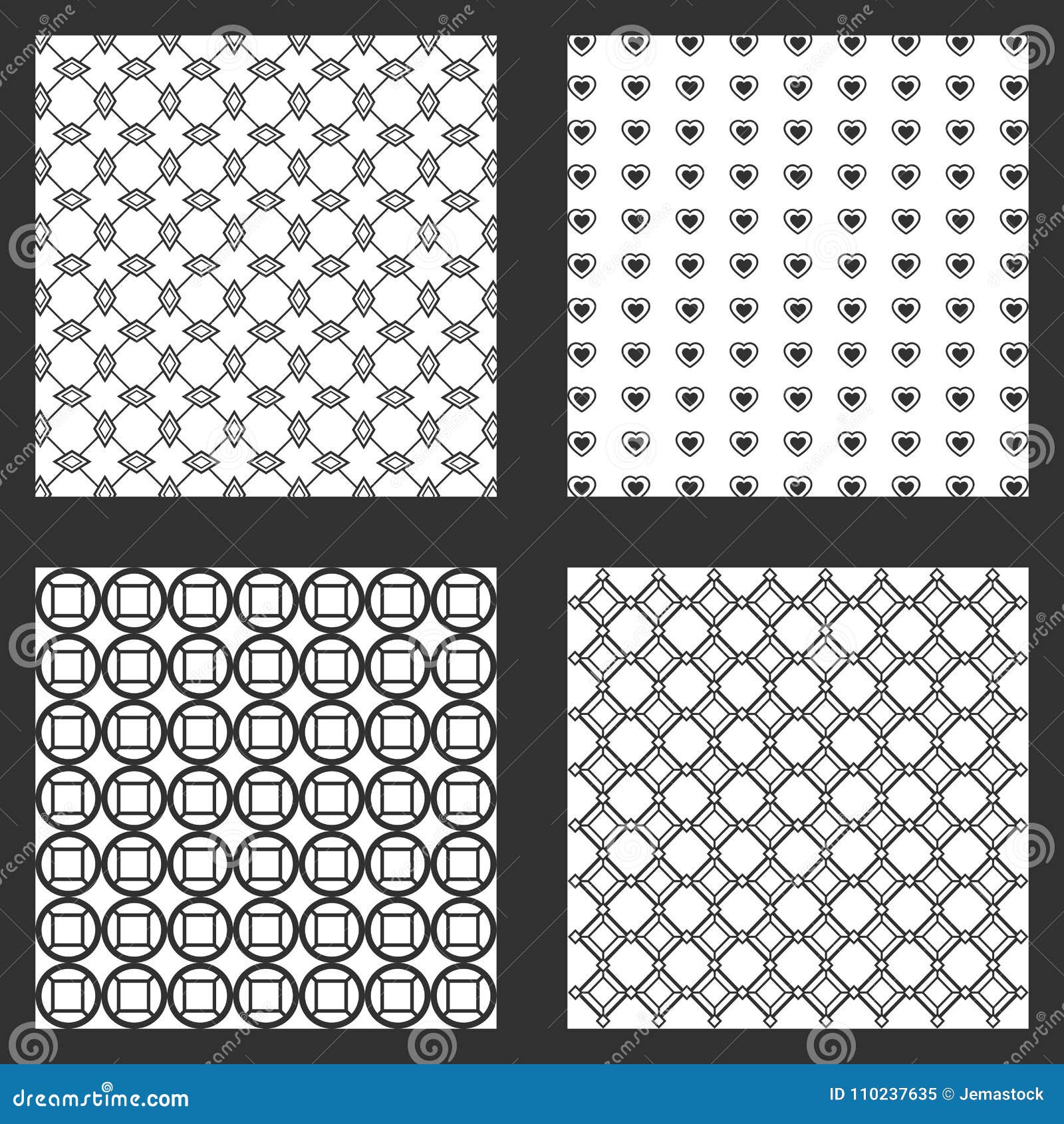 Four Frames of Wallpapers Design Stock Vector - Illustration of texture ...