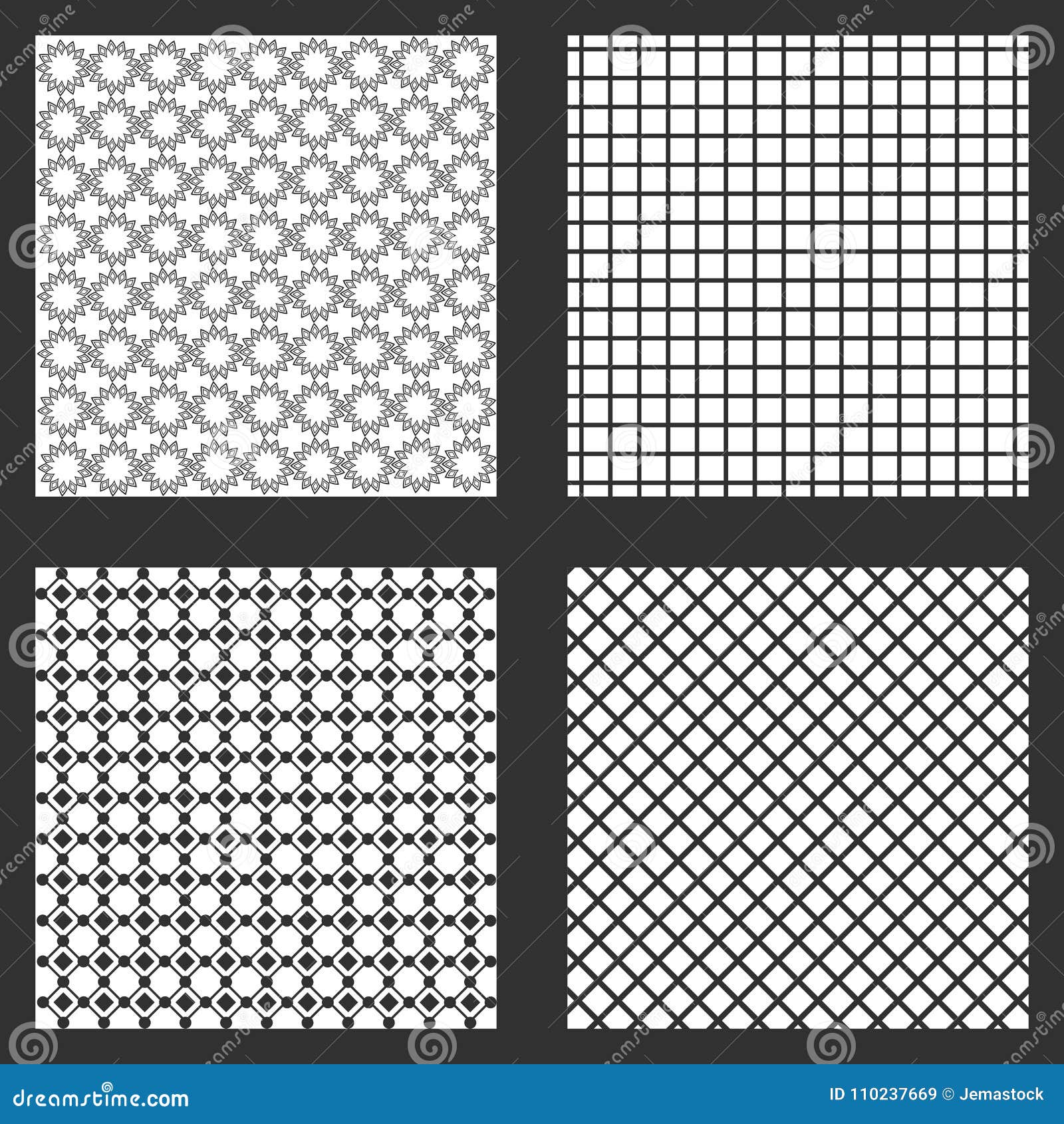 Four Frames of Wallpapers Design Stock Vector - Illustration of ...