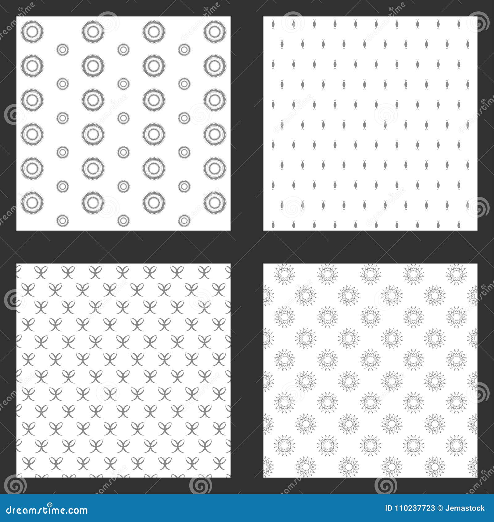 Four Frames of Wallpapers Design Stock Vector - Illustration of style ...