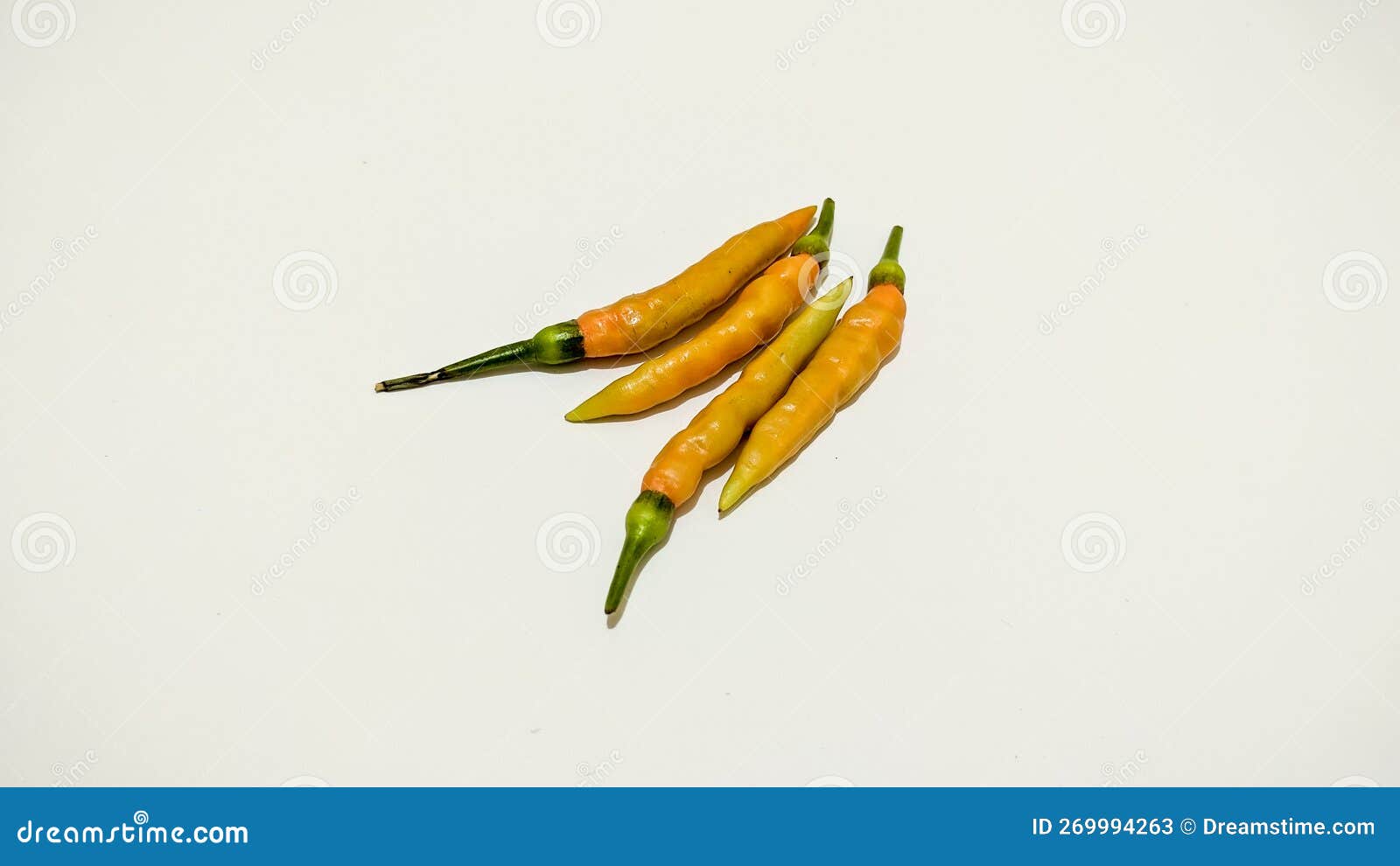 Four Fresh Red Chilies on White Background Stock Image - Image of fresh ...