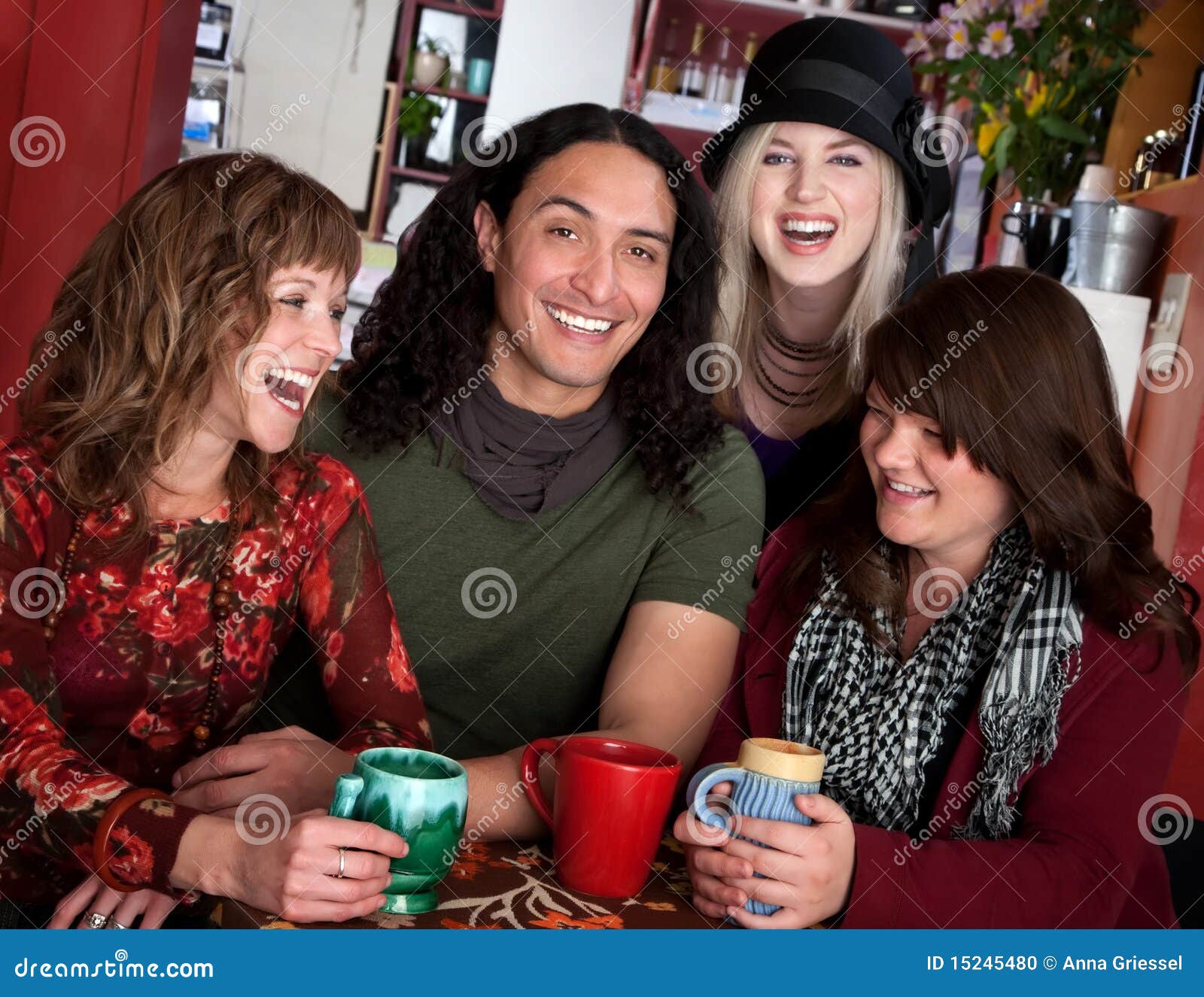 Four friends stock photo. Image of laugh, ethnic, female - 15245480