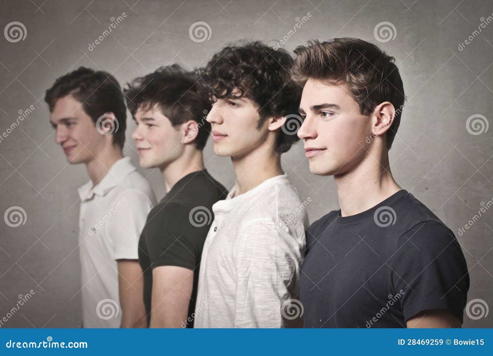 Four Friends Profiles stock image. Image of group, smile - 28469259