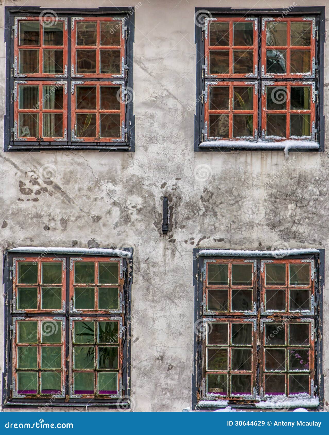 Four Front Windows stock image. Image of black, riga - 30644629