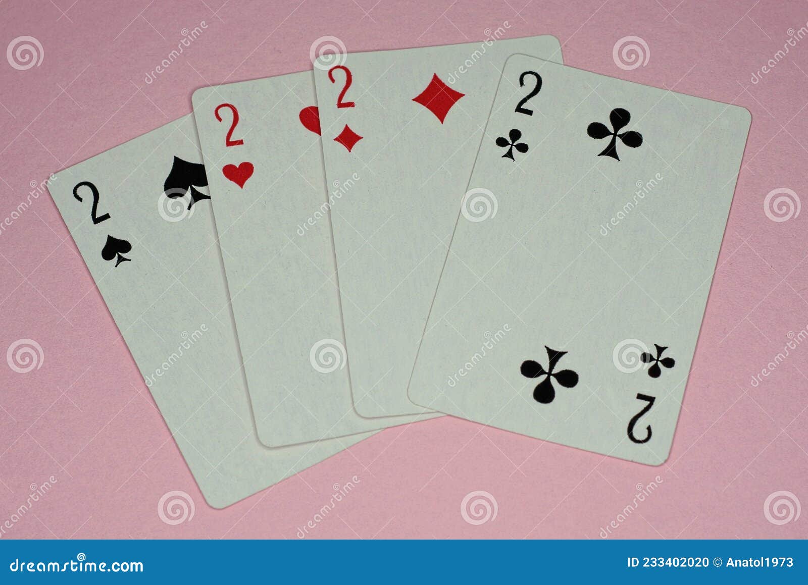 Four Game Cards with Deuces Stock Photo - Image of cash, gamble: 233402020