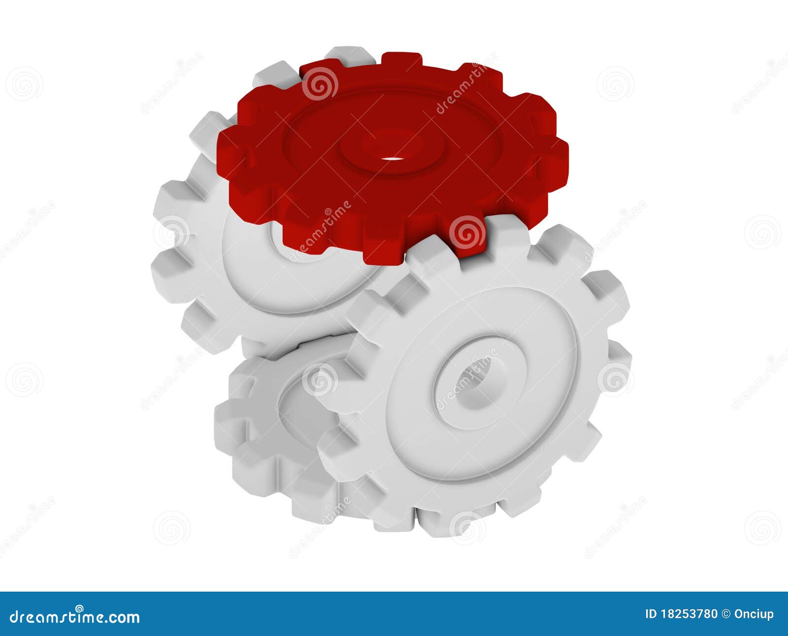 Four gears stock illustration. Illustration of cooperation - 18253780