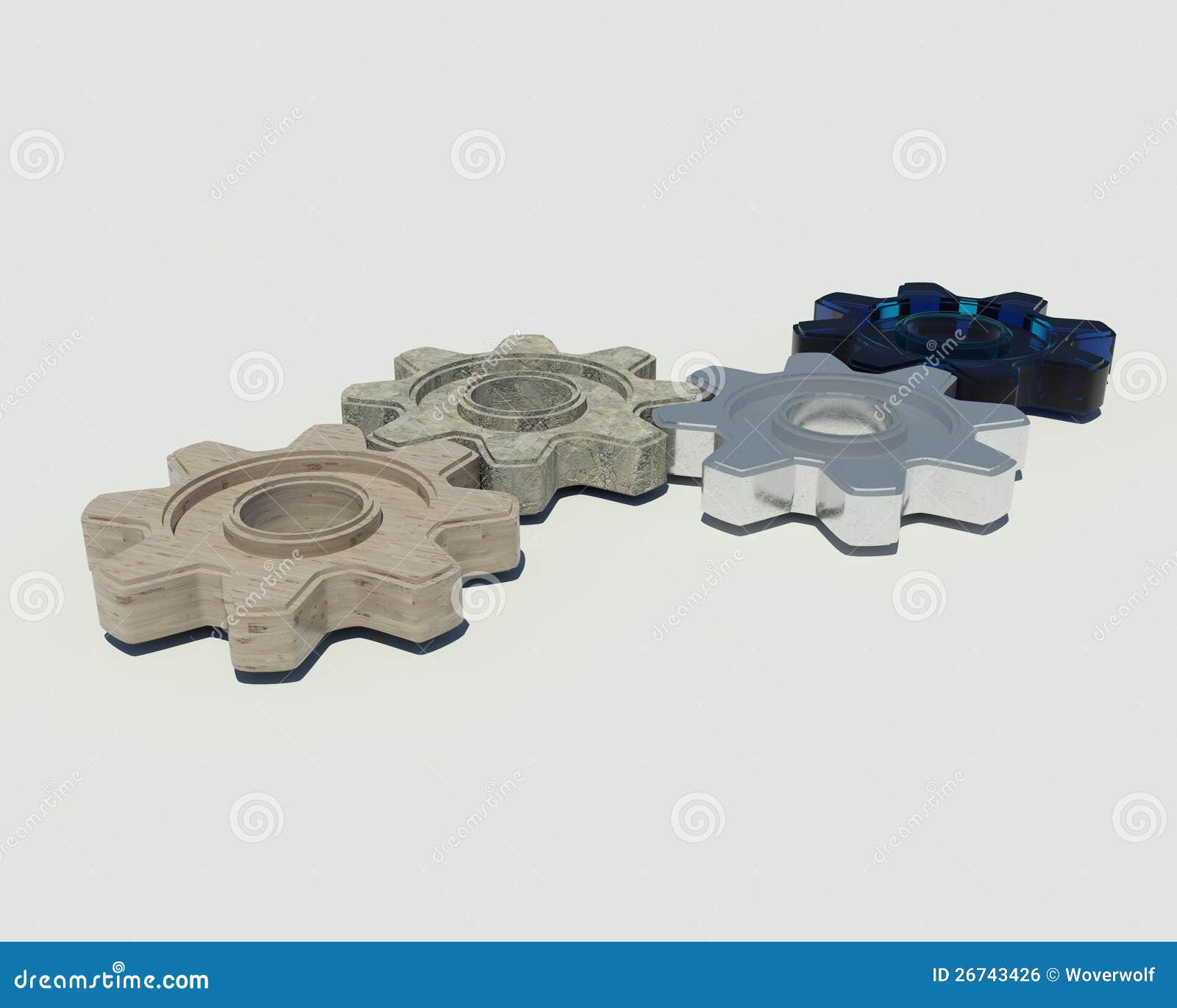 Four gears stock illustration. Illustration of coupled - 26743426