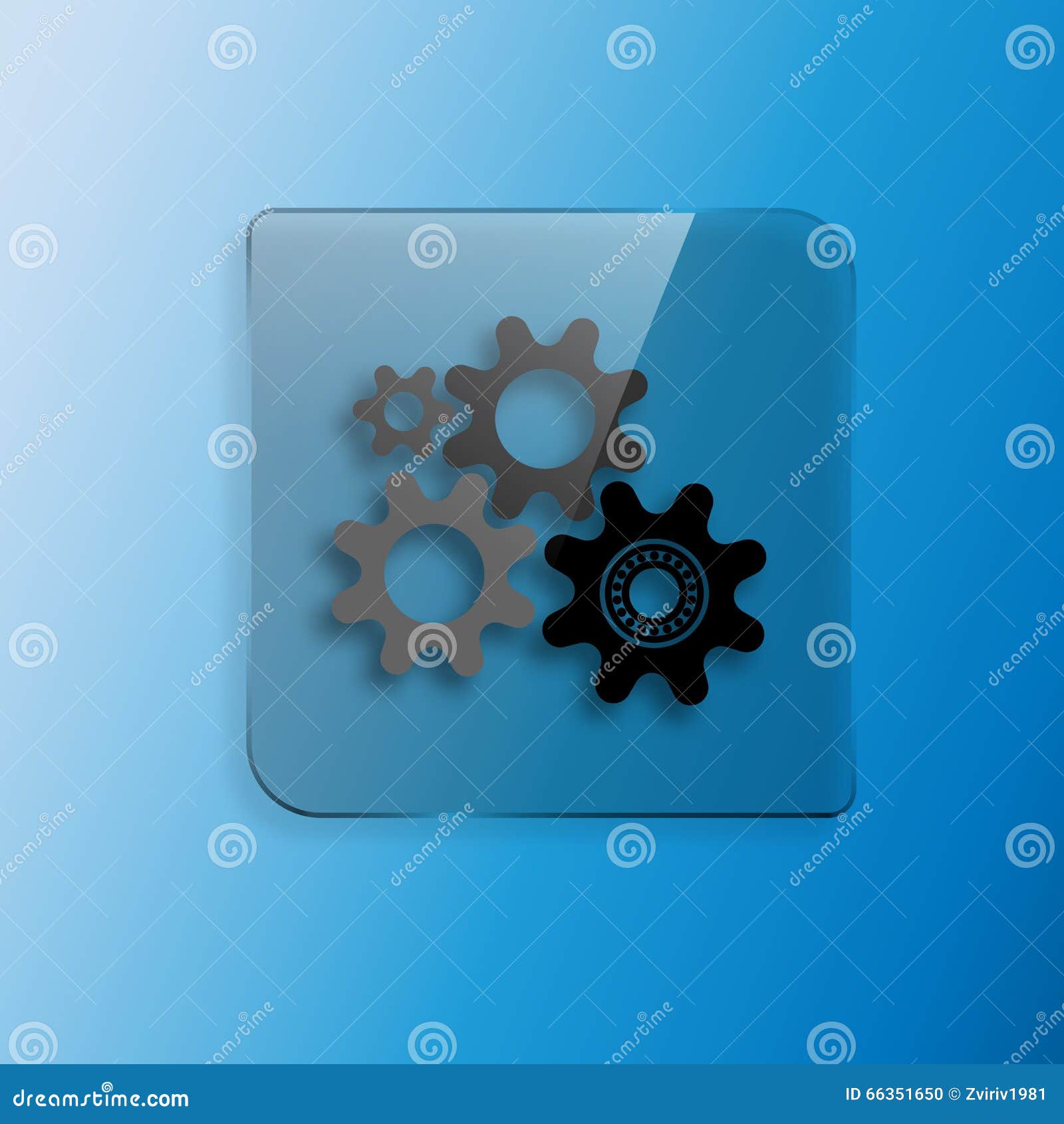 Four gears icon stock illustration. Illustration of machine - 66351650