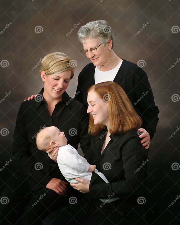 Four Generations Portrait stock image. Image of nurture - 2893515
