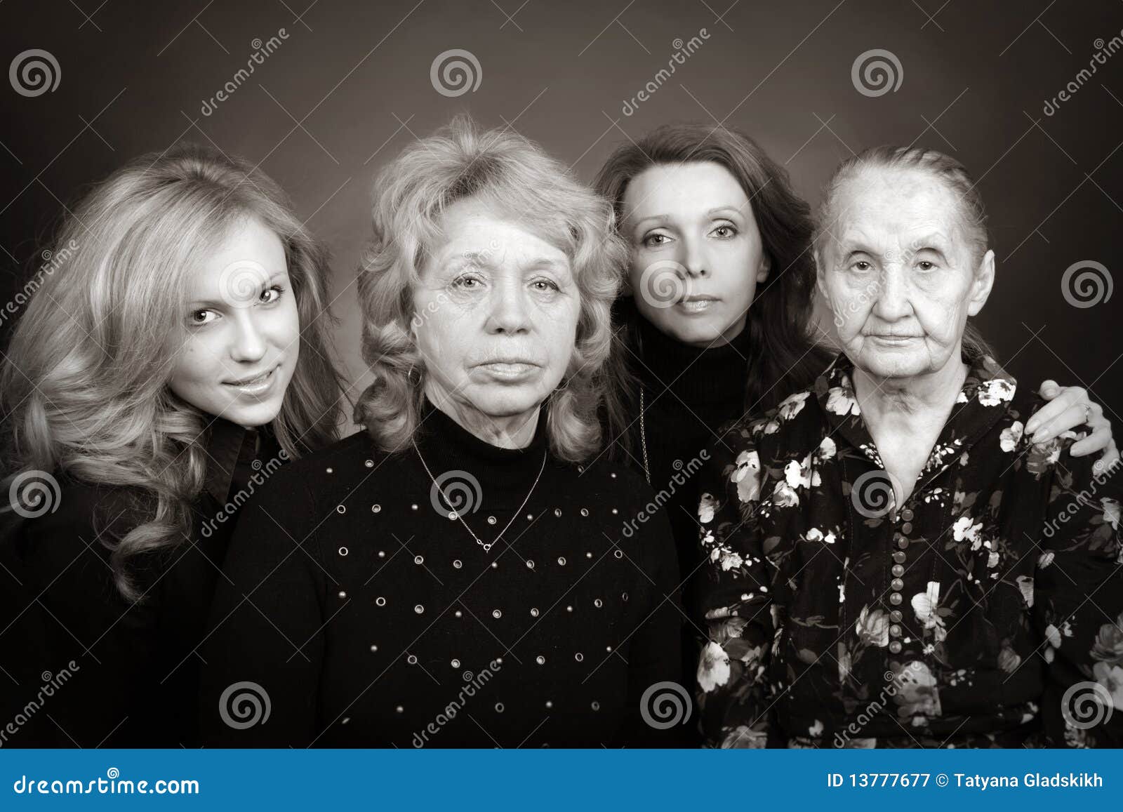 Four Generations of Women in a Family Stock Image - Image of loving, mature: 13777677