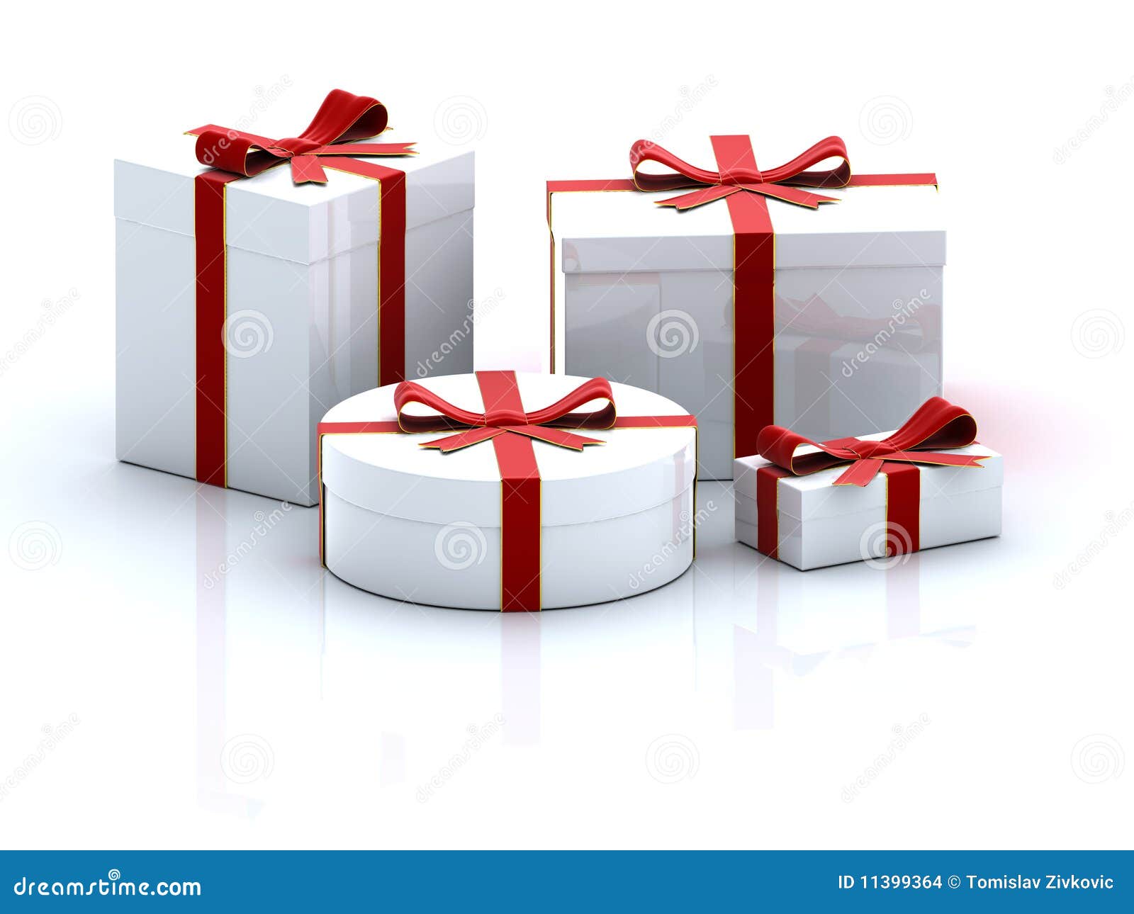 Four gift boxes stock illustration. Illustration of giving - 11399364