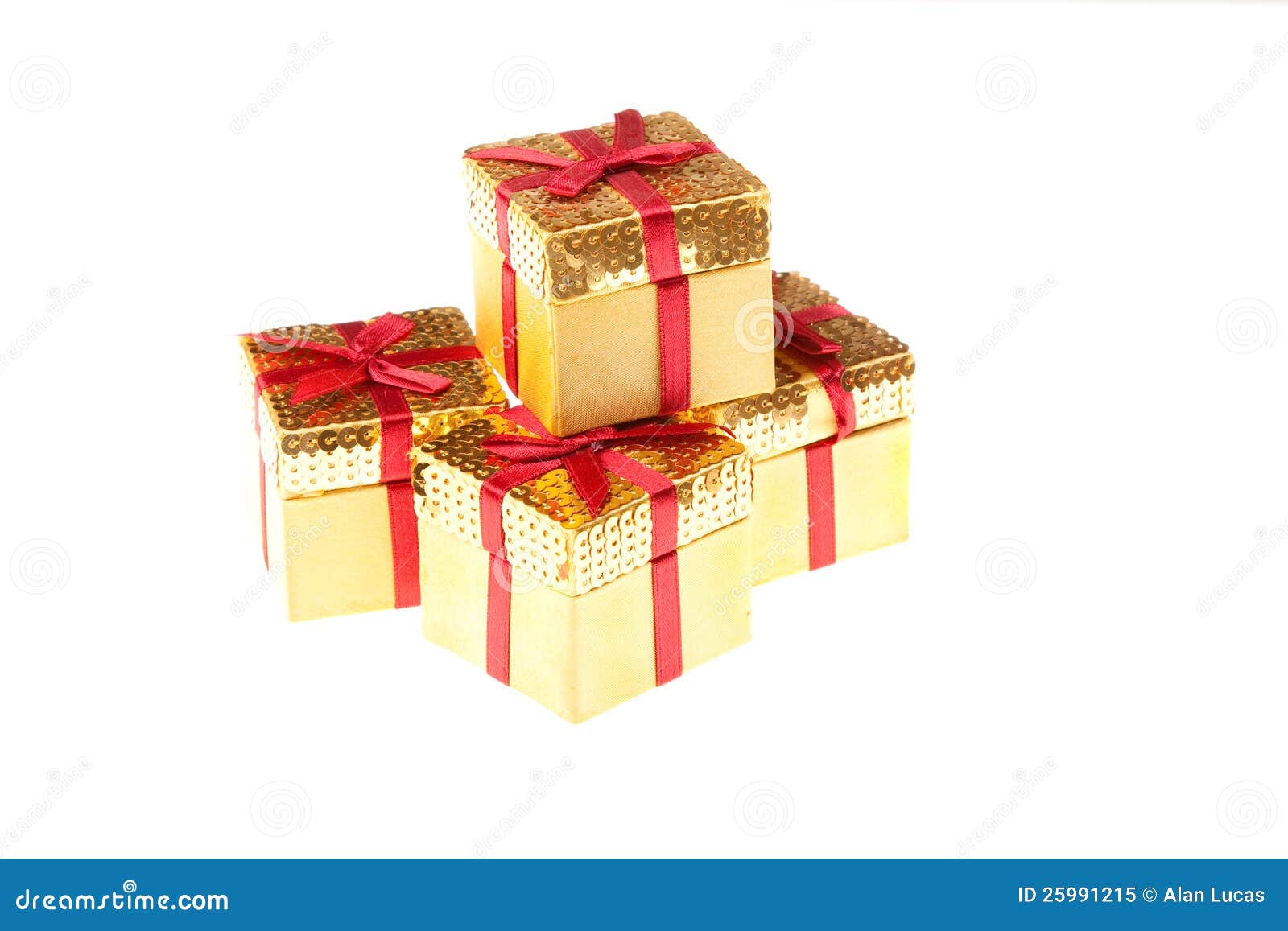 Four Gift Boxes stock image. Image of festive, xmas, shiny - 25991215