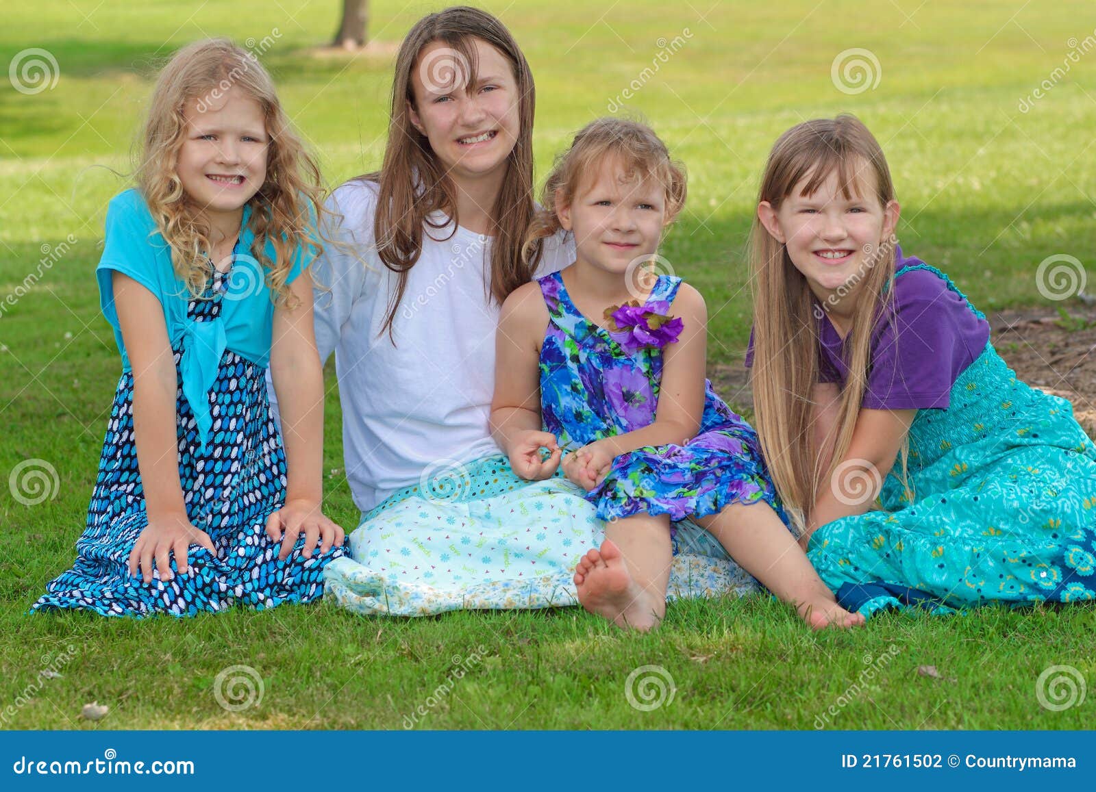 Four girls stock photo. Image of child, females, smile - 21761502