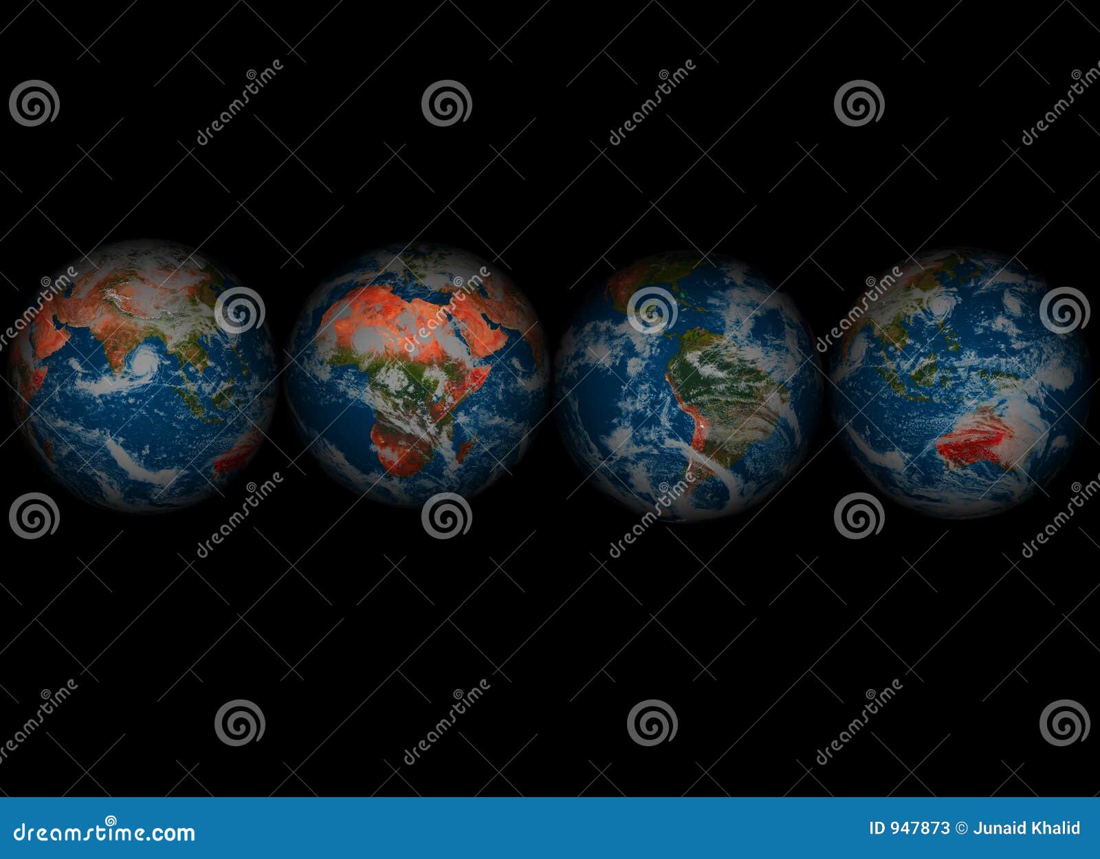 Four Globes004 stock illustration. Illustration of globes - 947873