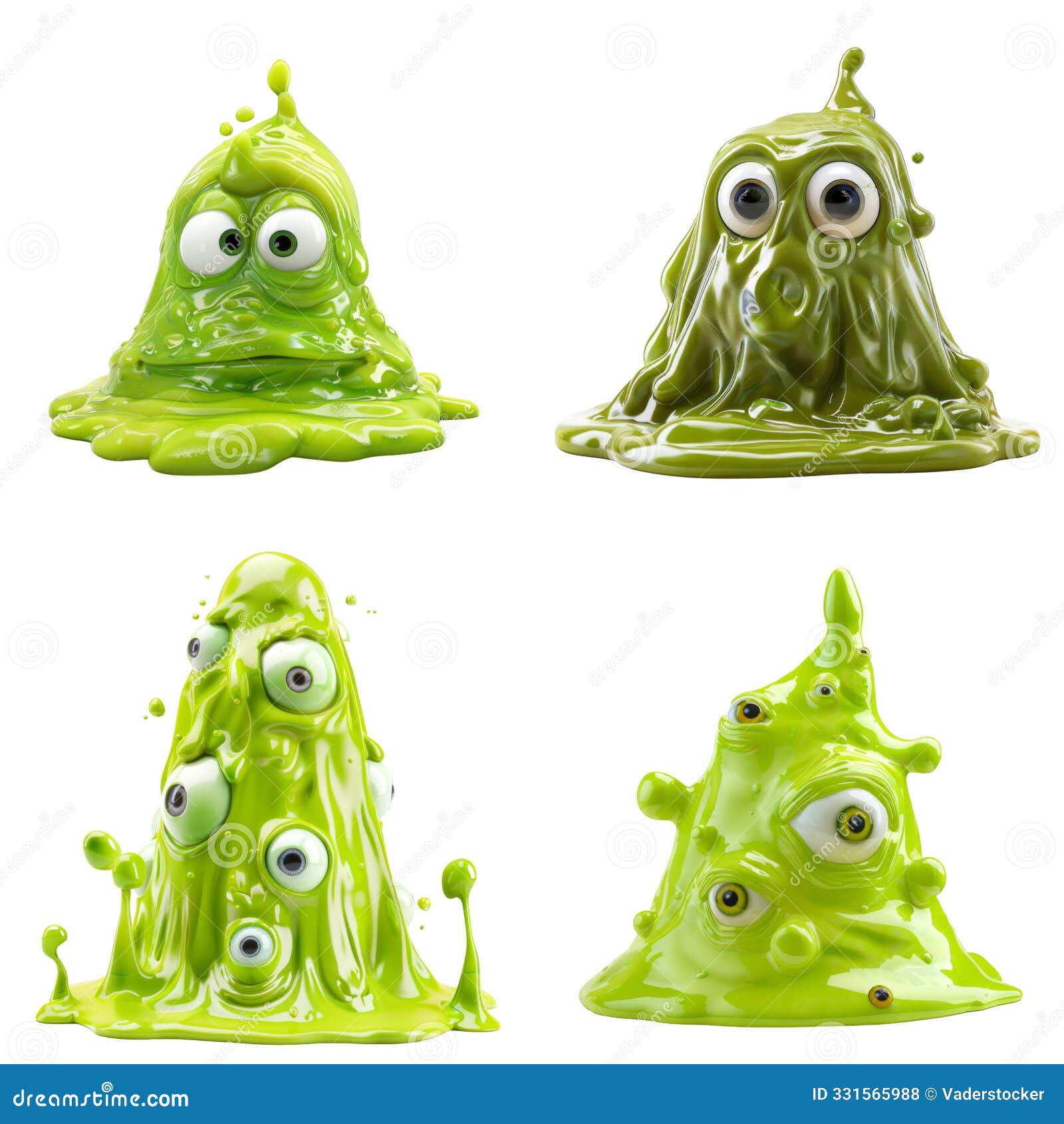 Slime Monsters. Fantastic Jelly Stain Monster, Sticky Liquid Crazy ...